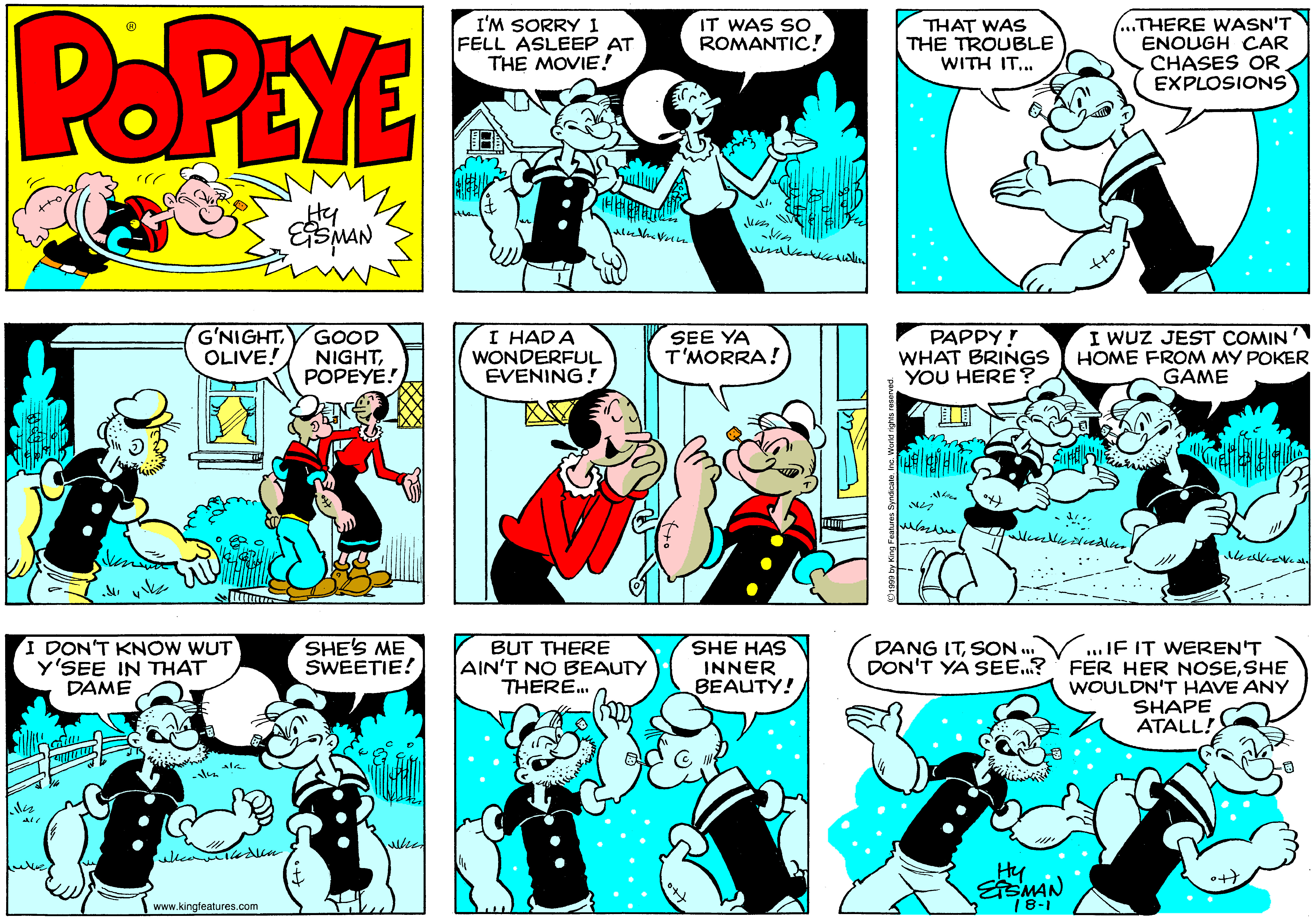 Popeye Comic Strip 1999-08-01 | Comics Kingdom