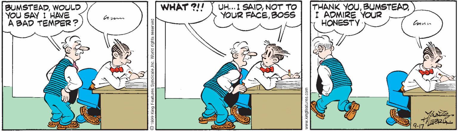 Blondie Comic Strip 1999-09-17 | Comics Kingdom