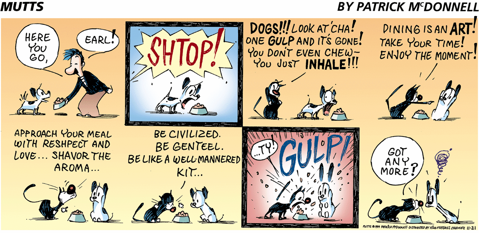 Mutts Comic Strip 1999-11-21 | Comics Kingdom