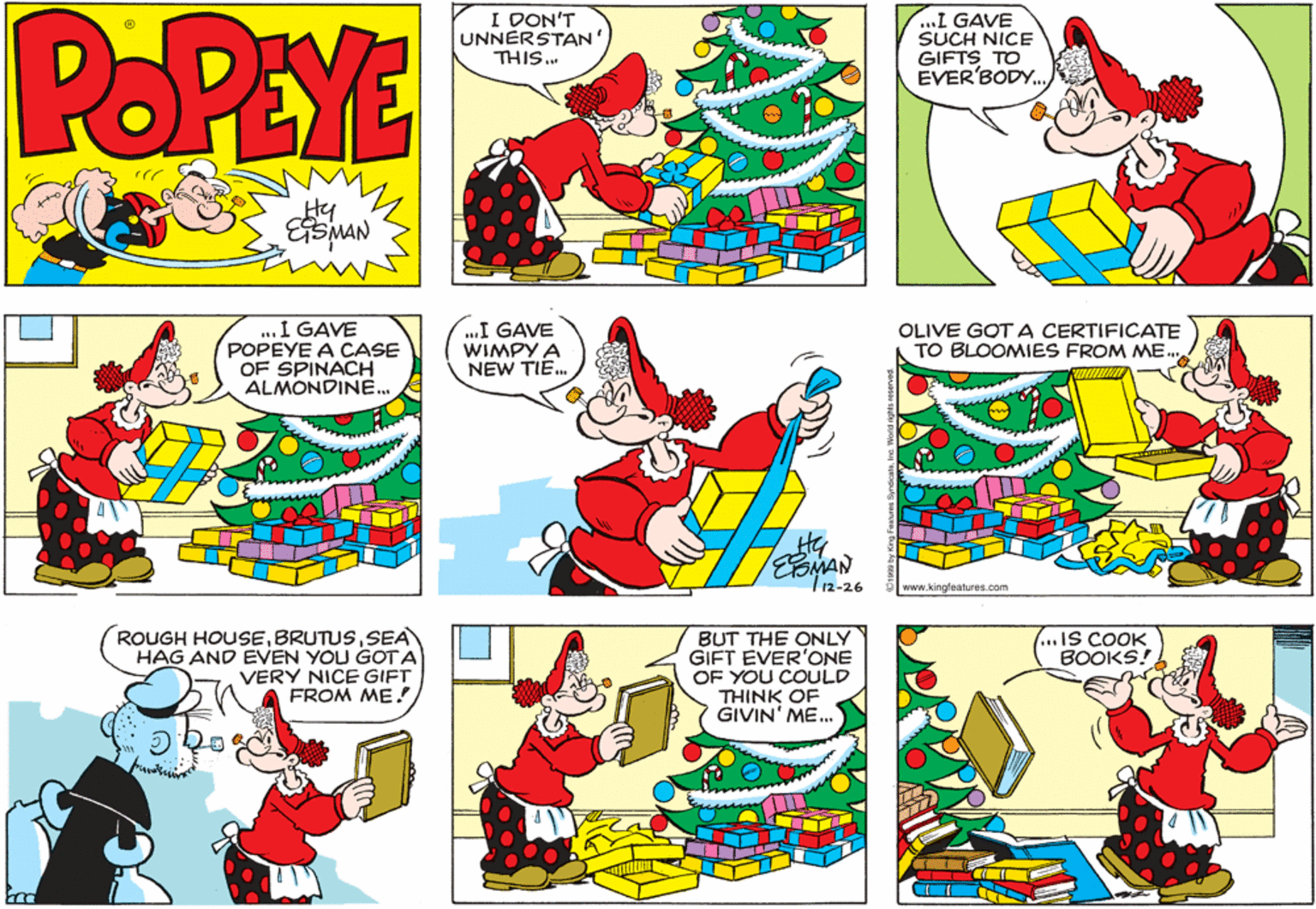 Popeye Comic Strip 1999-12-26 | Comics Kingdom