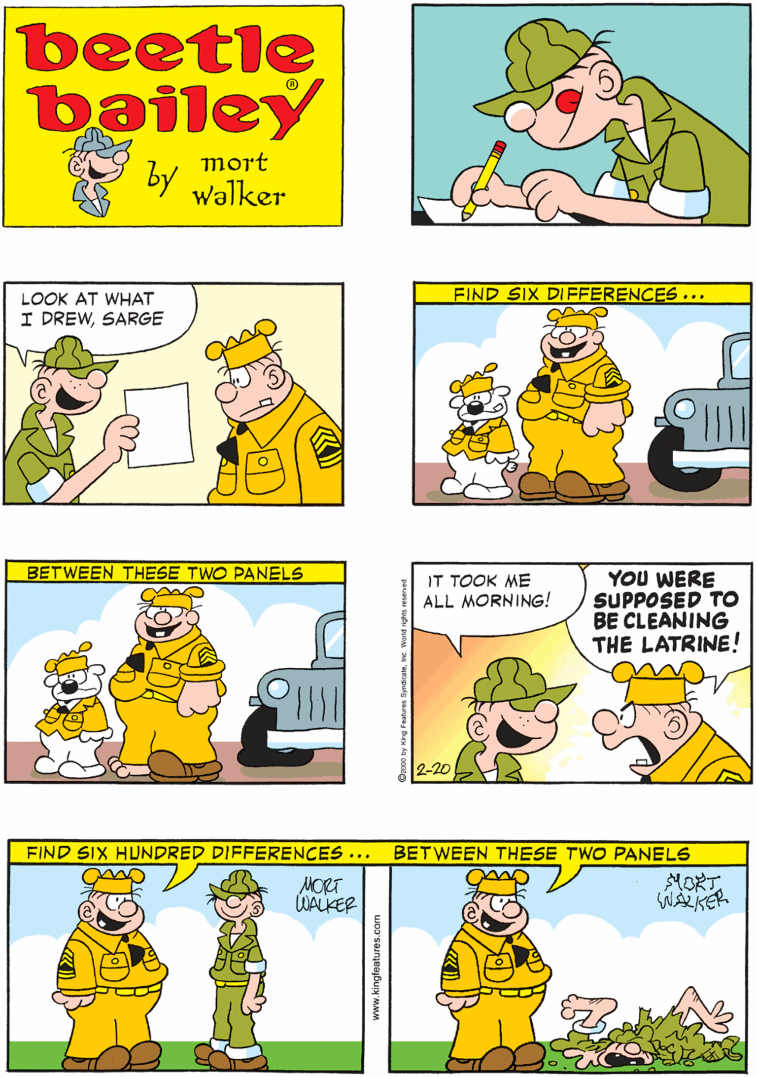 Beetle Bailey Comic Strip 2000-02-20 | Comics Kingdom