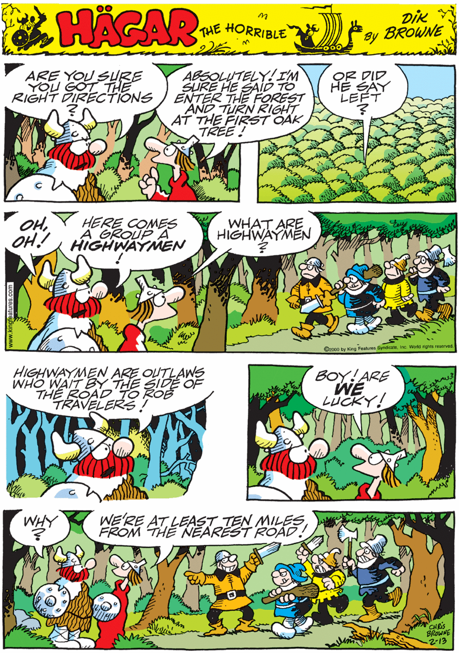Hagar The Horrible Comic Strip 2000-02-13 | Comics Kingdom