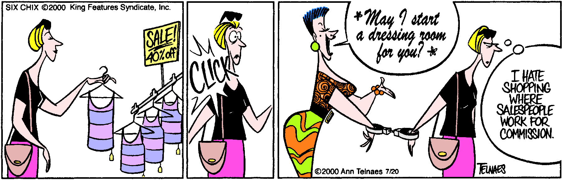 Six Chix Comic Strip 2000-07-20 | Comics Kingdom