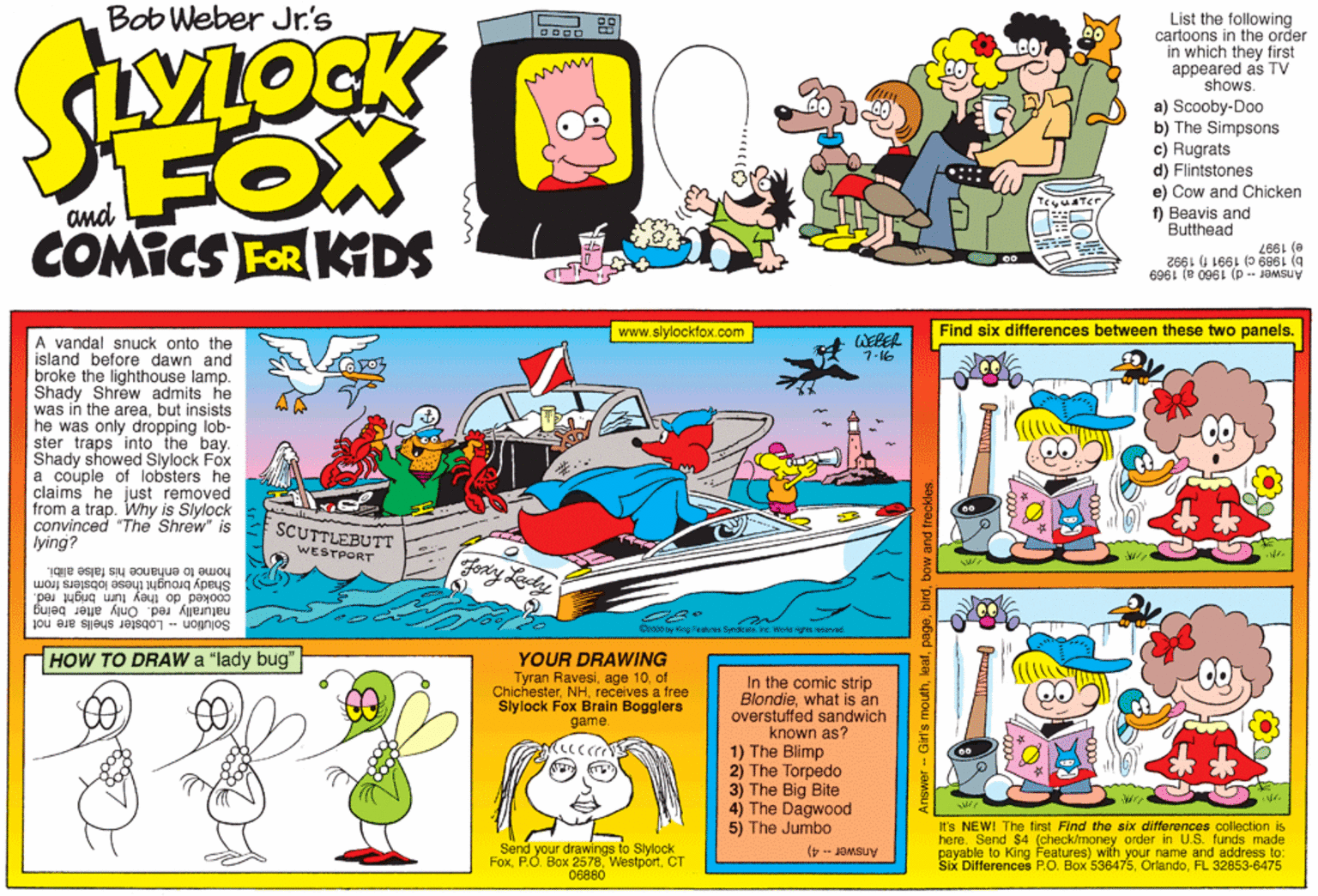 Slylock Fox Comic Strip 2000-07-16 | Comics Kingdom