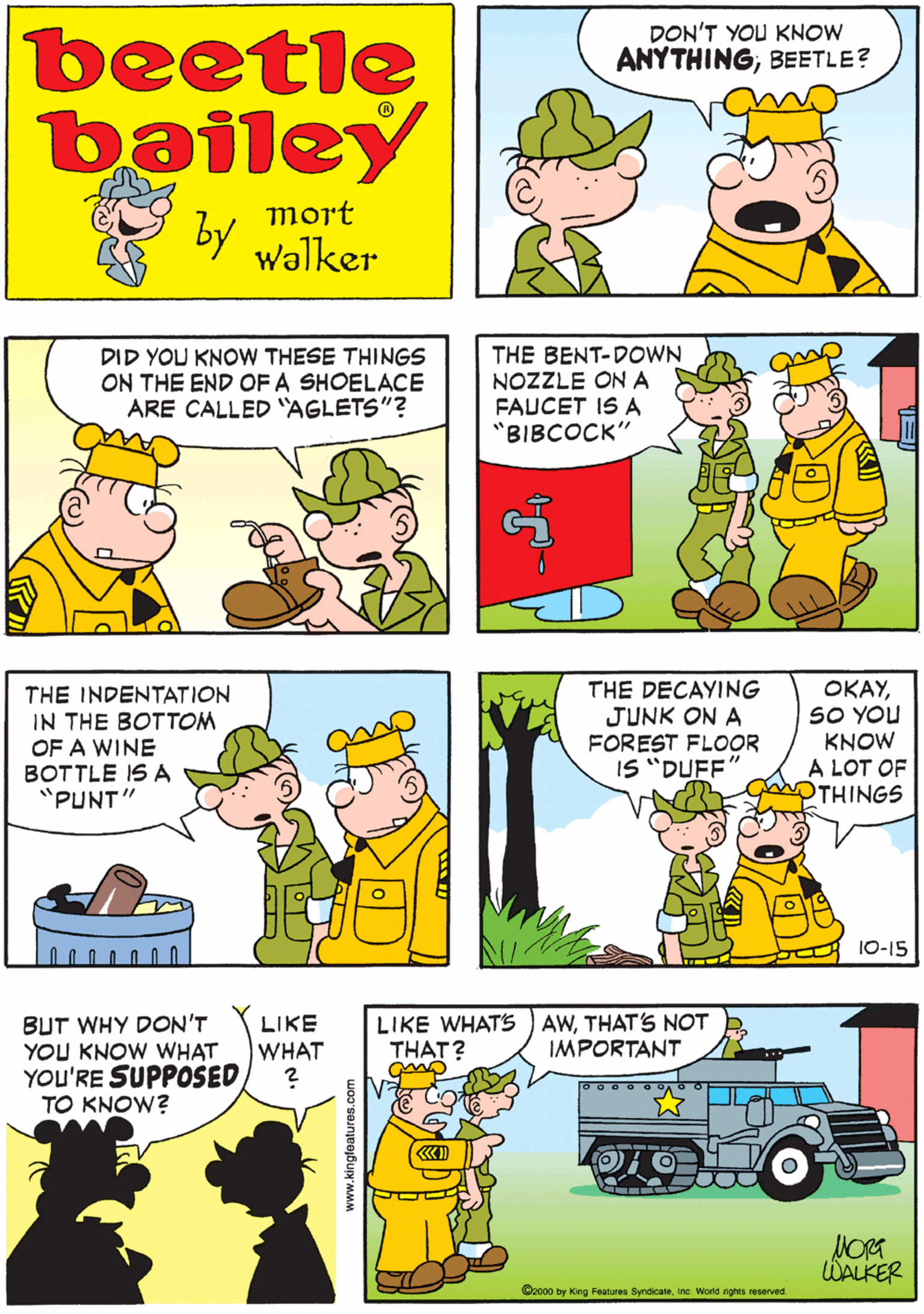 Beetle Bailey Comic Strip 2000-10-15 | Comics Kingdom