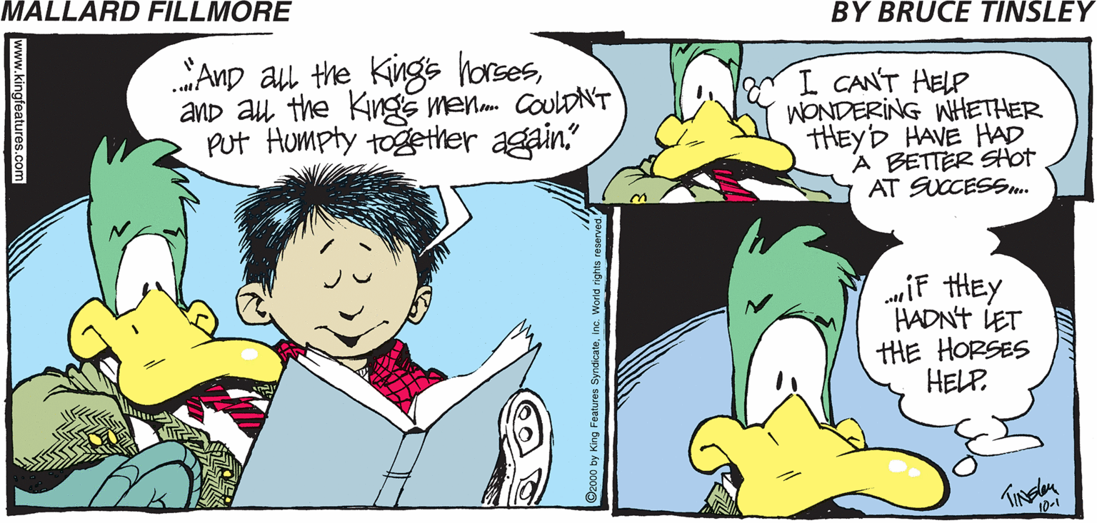 Mallard Fillmore Comic Strip 2000 10 01 Comics Kingdom