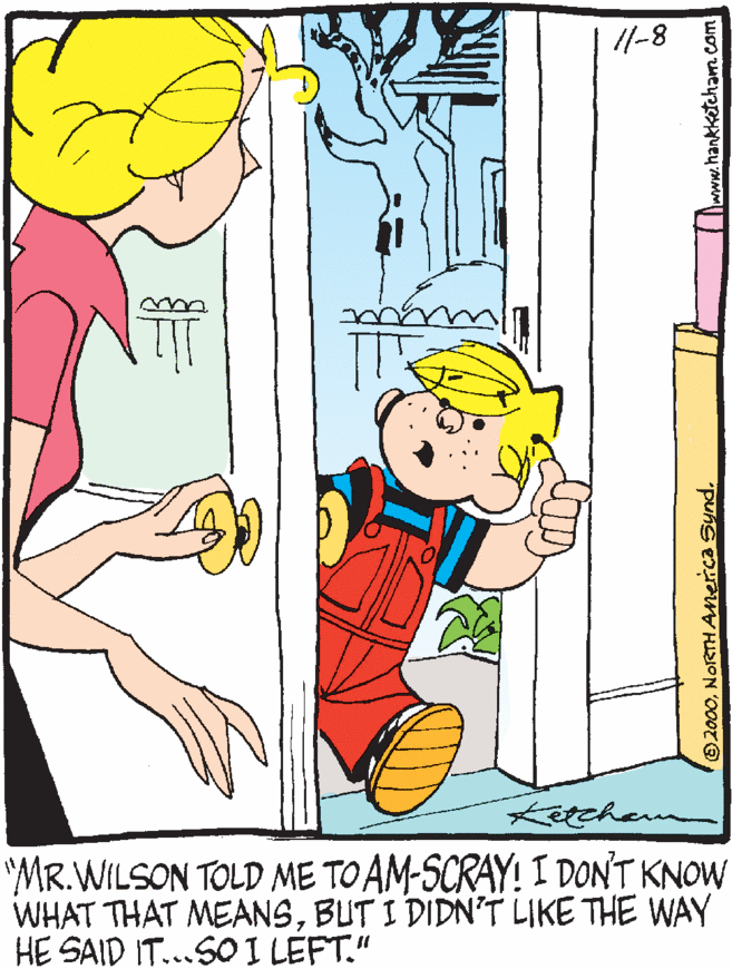 Dennis The Menace Comic Strip 2000-11-08 | Comics Kingdom