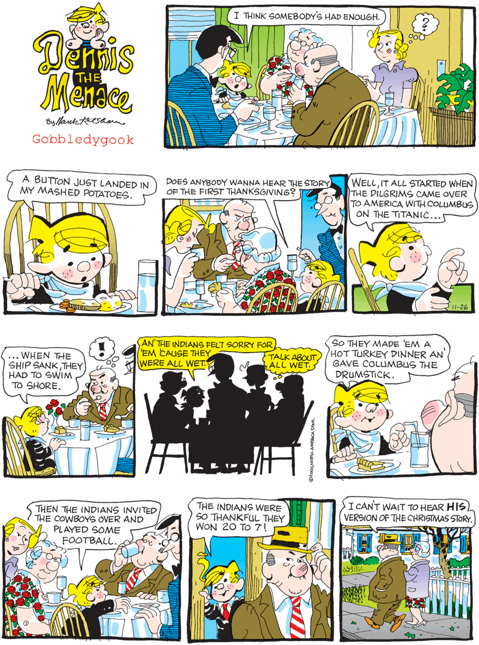 Dennis The Menace Comic Strip 2000-11-26 | Comics Kingdom