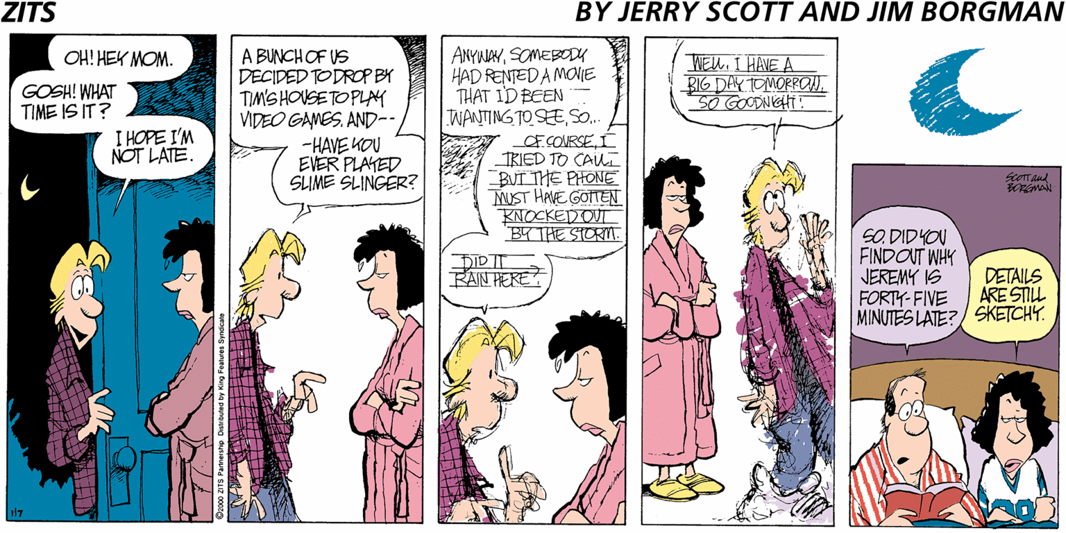 Zits Comic Strip 2001-01-07 | Comics Kingdom