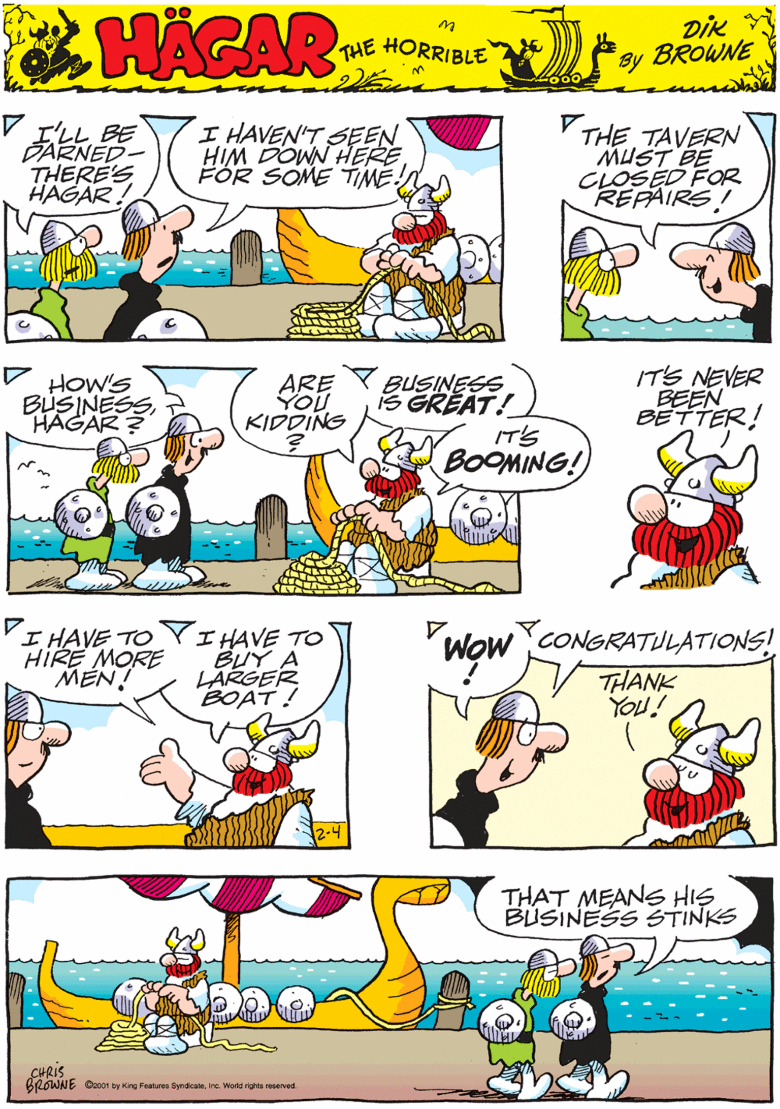 Hagar The Horrible Comic Strip 2001-02-04 | Comics Kingdom