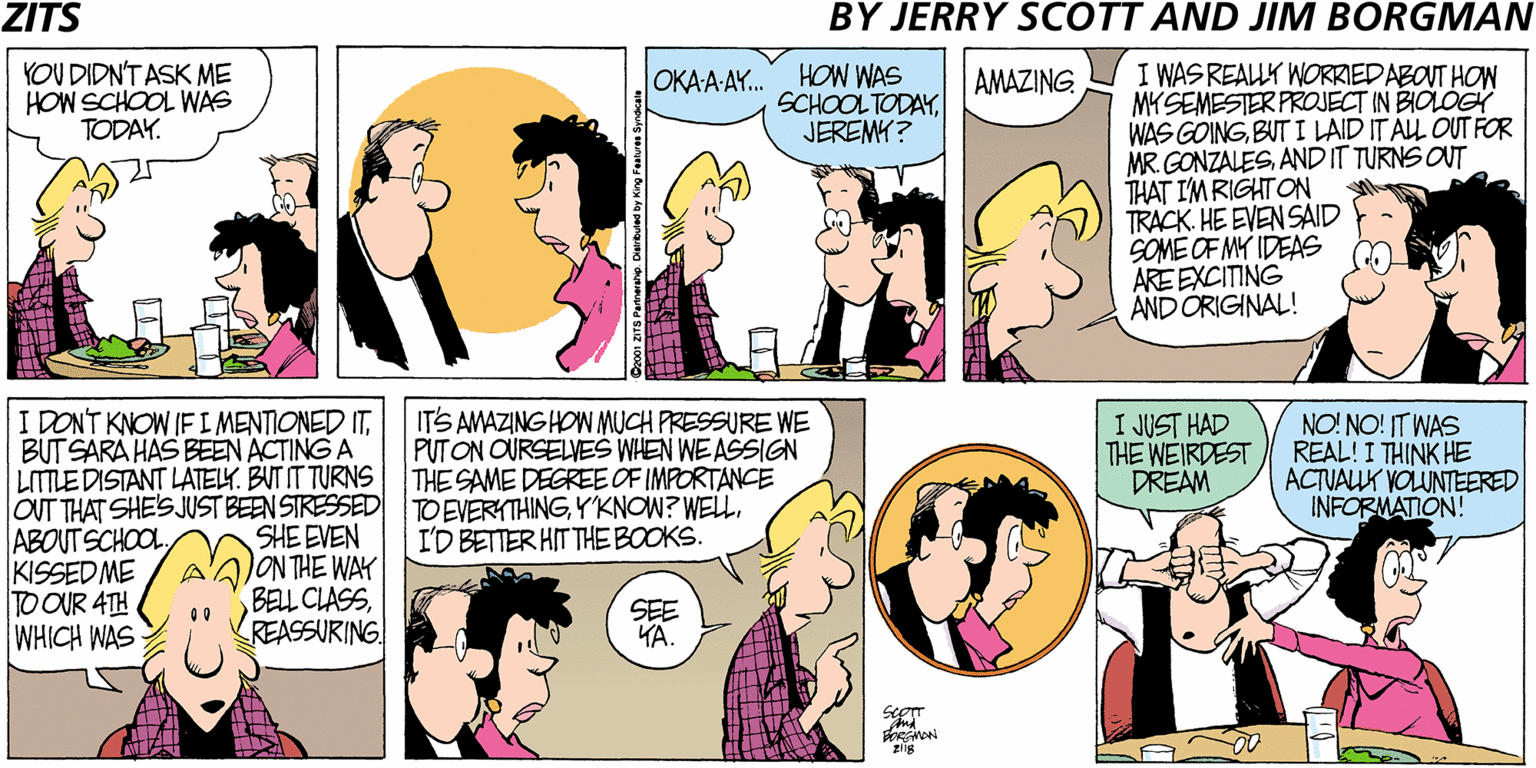 Zits Comic Strip 2001-02-18 | Comics Kingdom