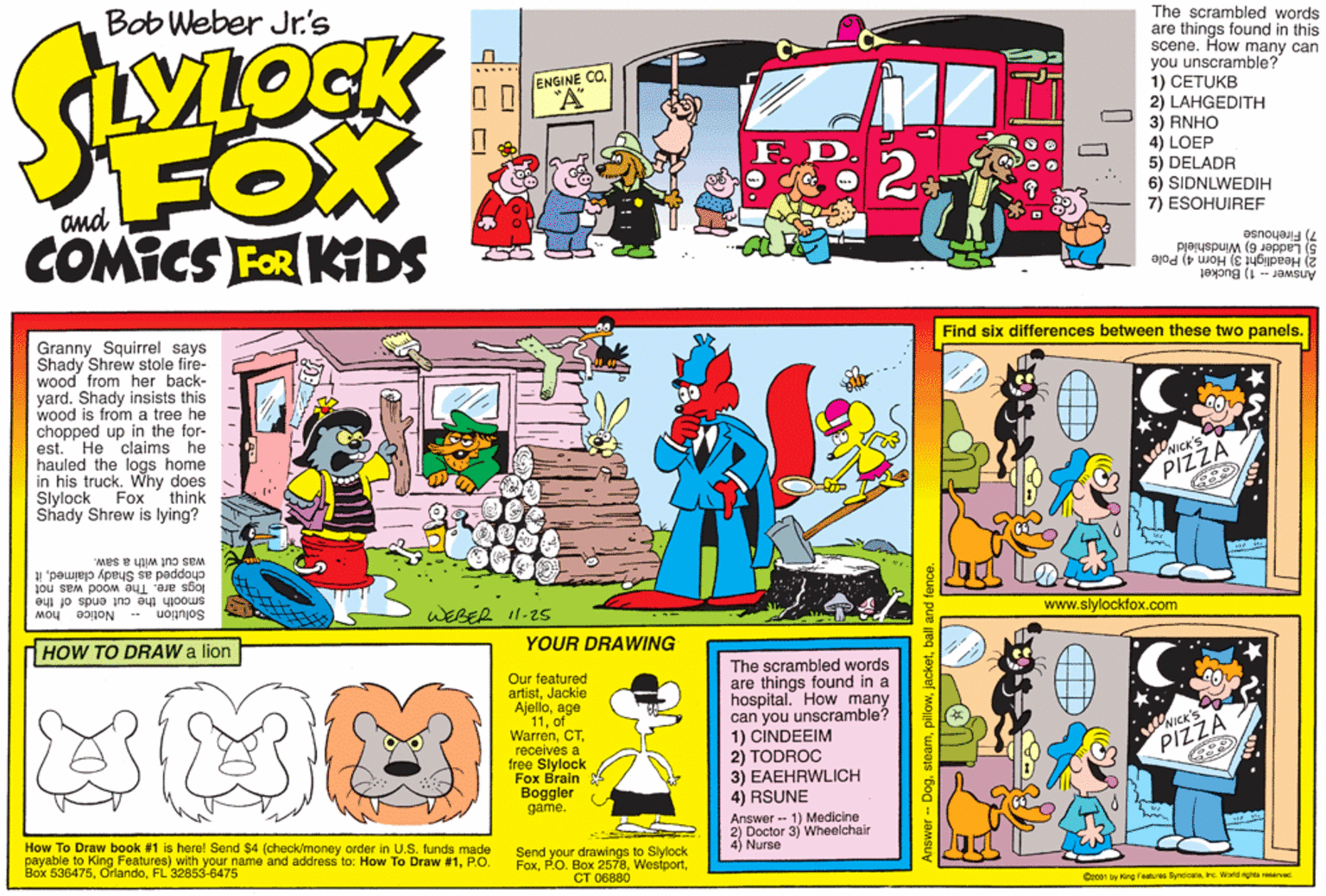 Slylock Fox Comic Strip 2001-11-25 | Comics Kingdom