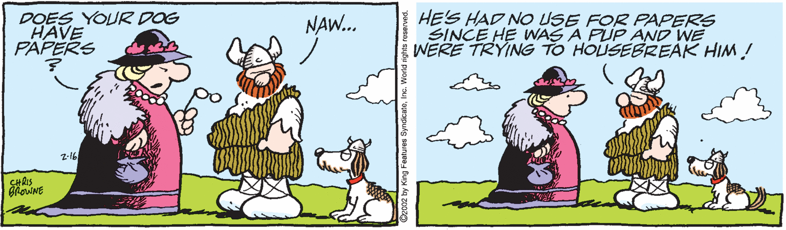 Hagar The Horrible Comic Strip 2002-02-16 | Comics Kingdom