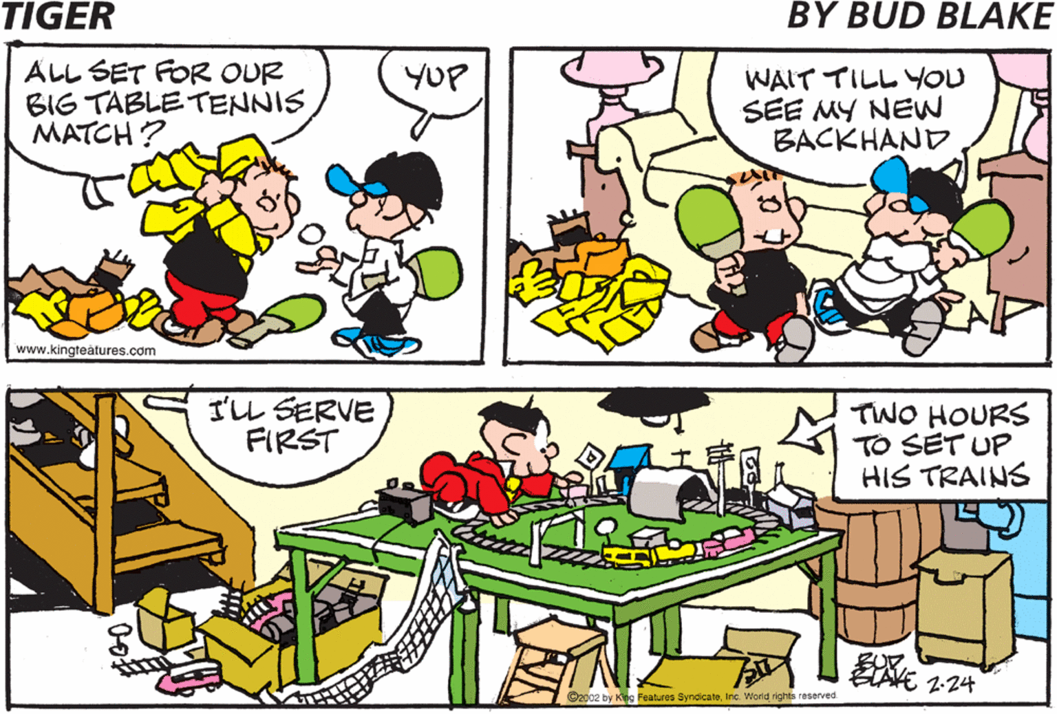 Tiger Comic Strip 2002-02-24 | Comics Kingdom