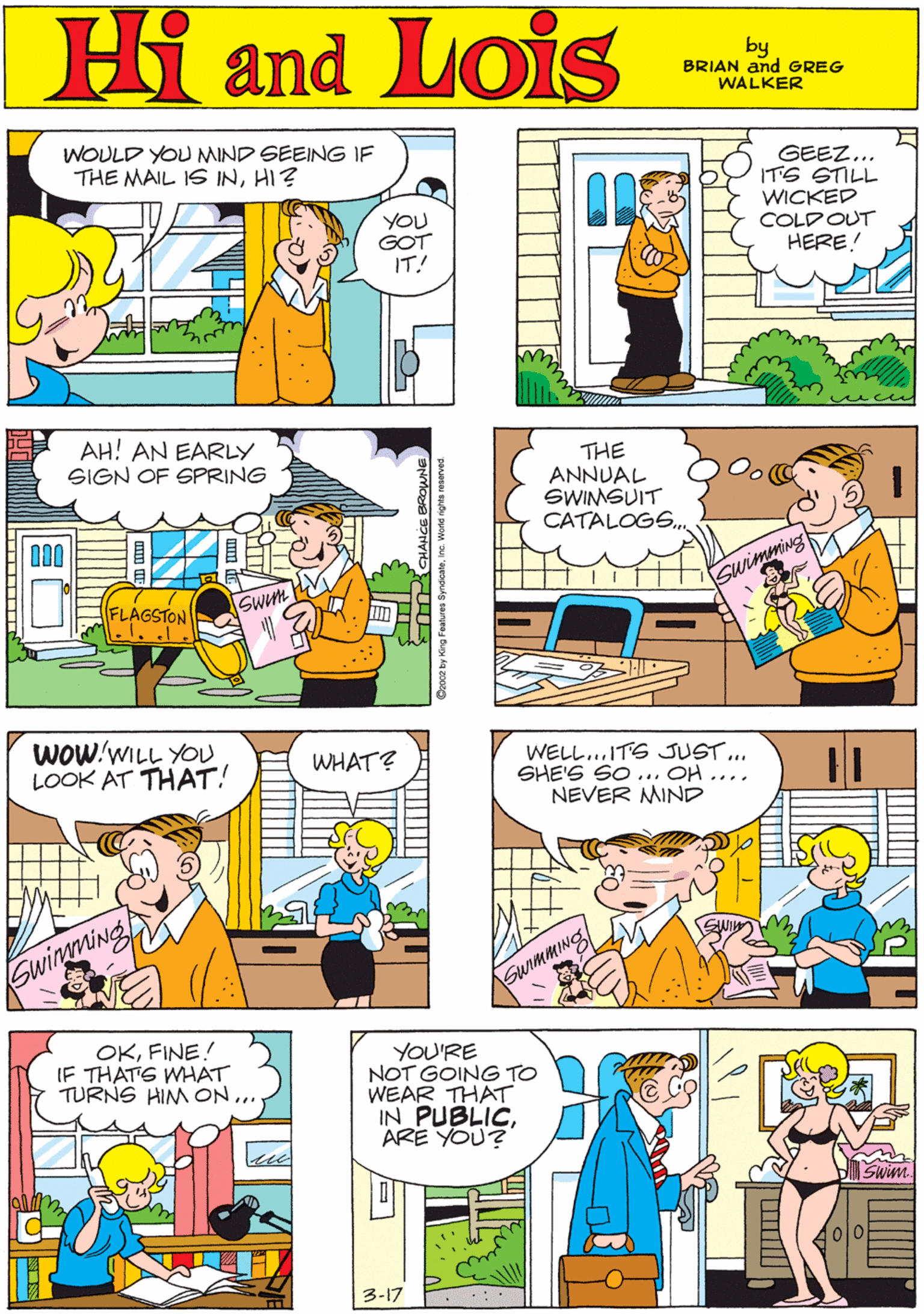 Hi and Lois Comic Strip 2002-03-17 | Comics Kingdom