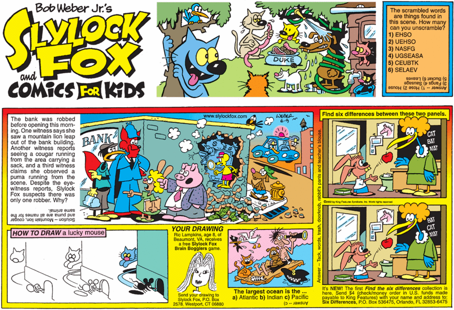 Slylock Fox Comic Strip 2002-06-09 | Comics Kingdom