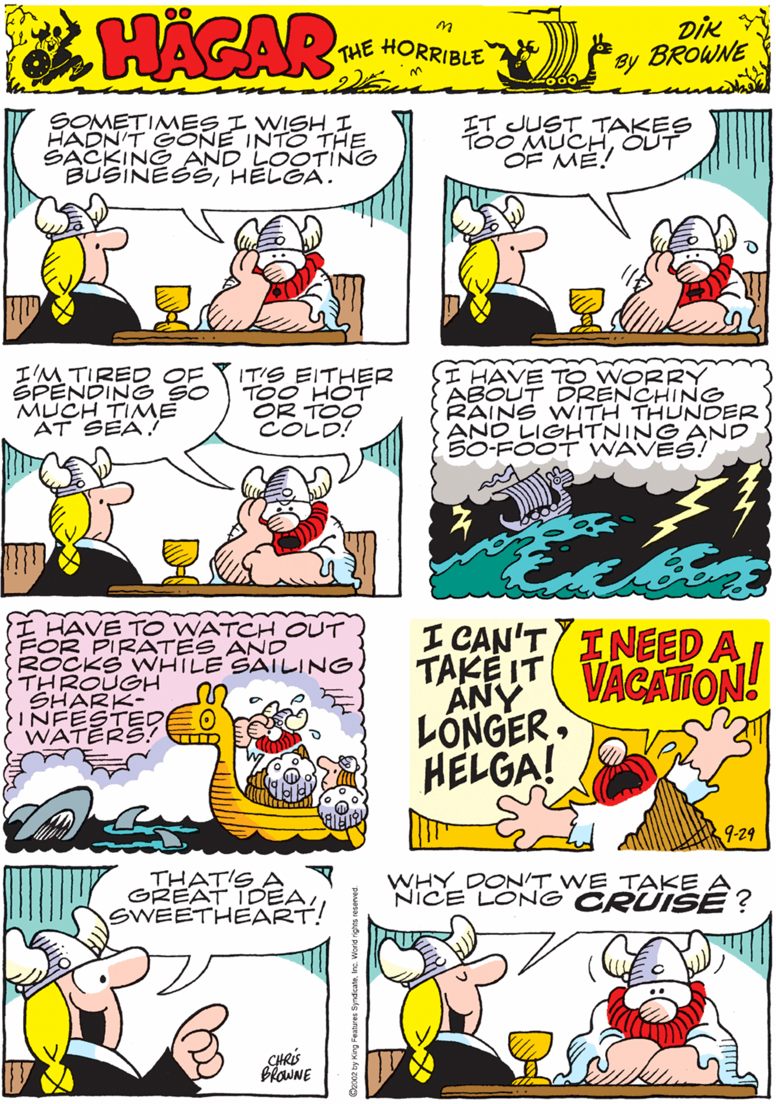 Hagar The Horrible Comic Strip 2002-09-29 | Comics Kingdom