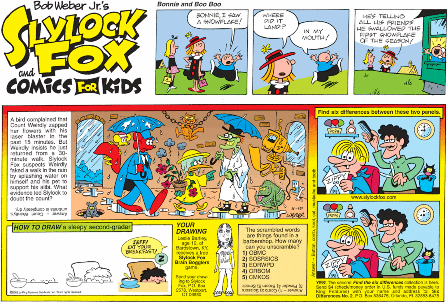 Slylock Fox Comic Strip 2002-11-10 | Comics Kingdom