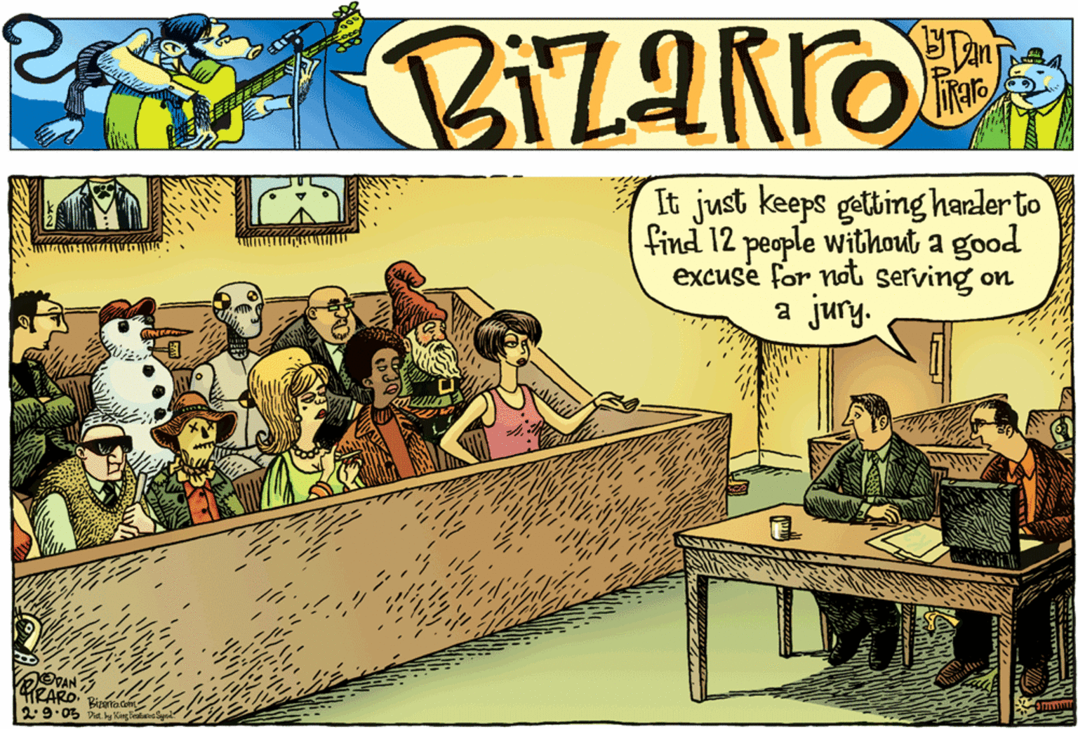 Bizarro Comic Strip 2003-02-09 | Comics Kingdom