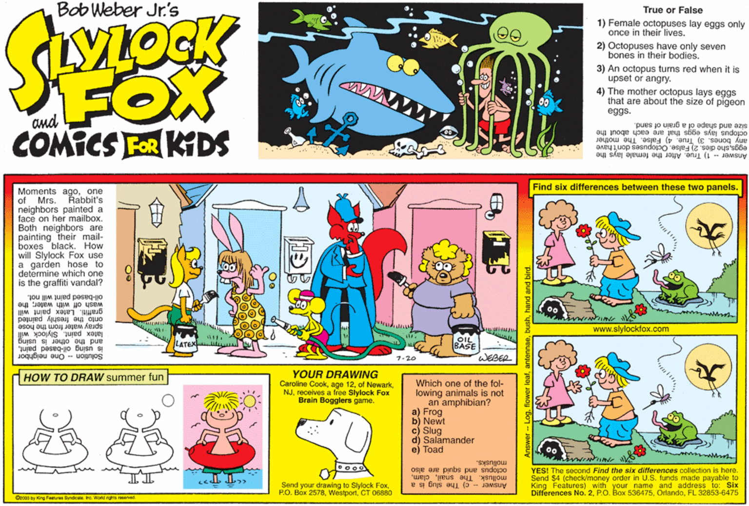 Slylock Fox Comic Strip 2003-07-20 | Comics Kingdom