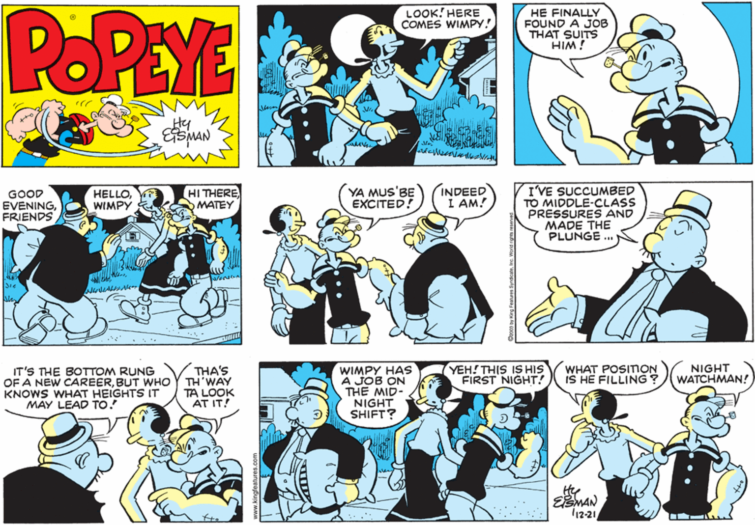 Popeye Comic Strip 2003-12-21 | Comics Kingdom