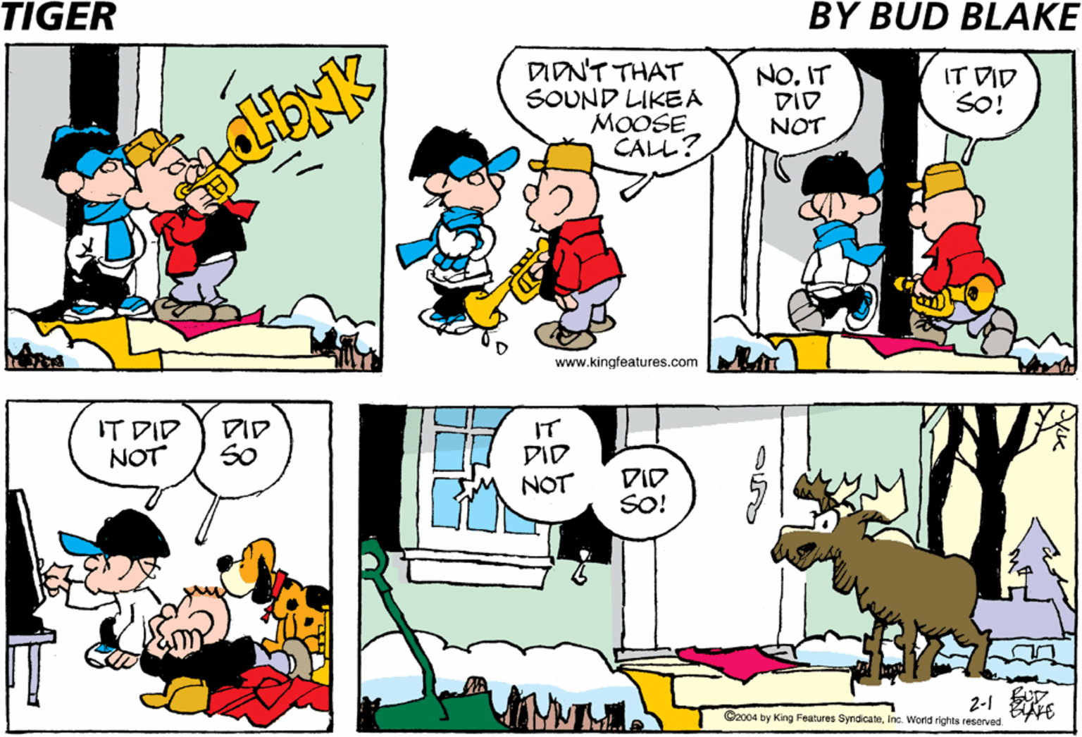 Tiger Comic Strip 2004-02-01 | Comics Kingdom