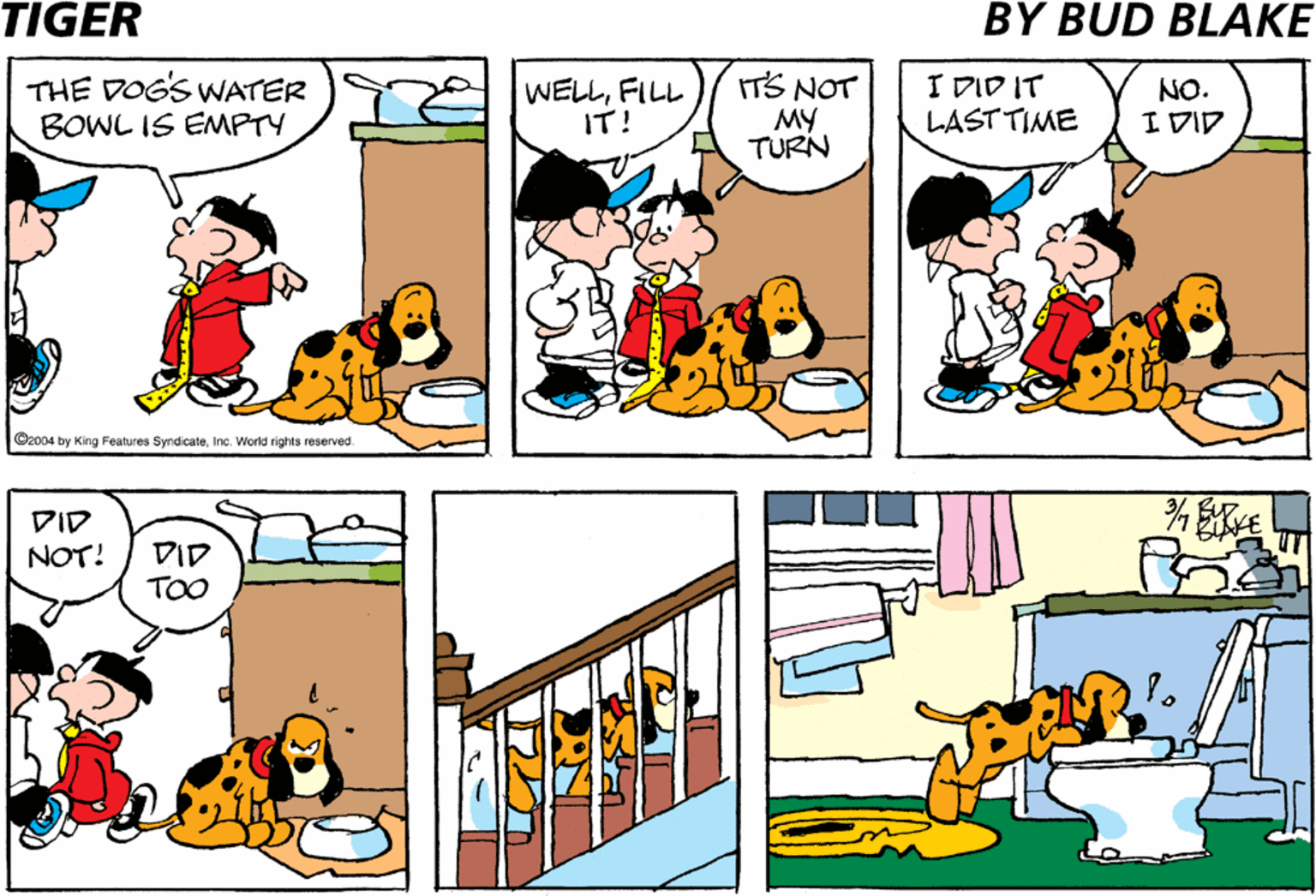 Tiger Comic Strip 2004-03-07 | Comics Kingdom