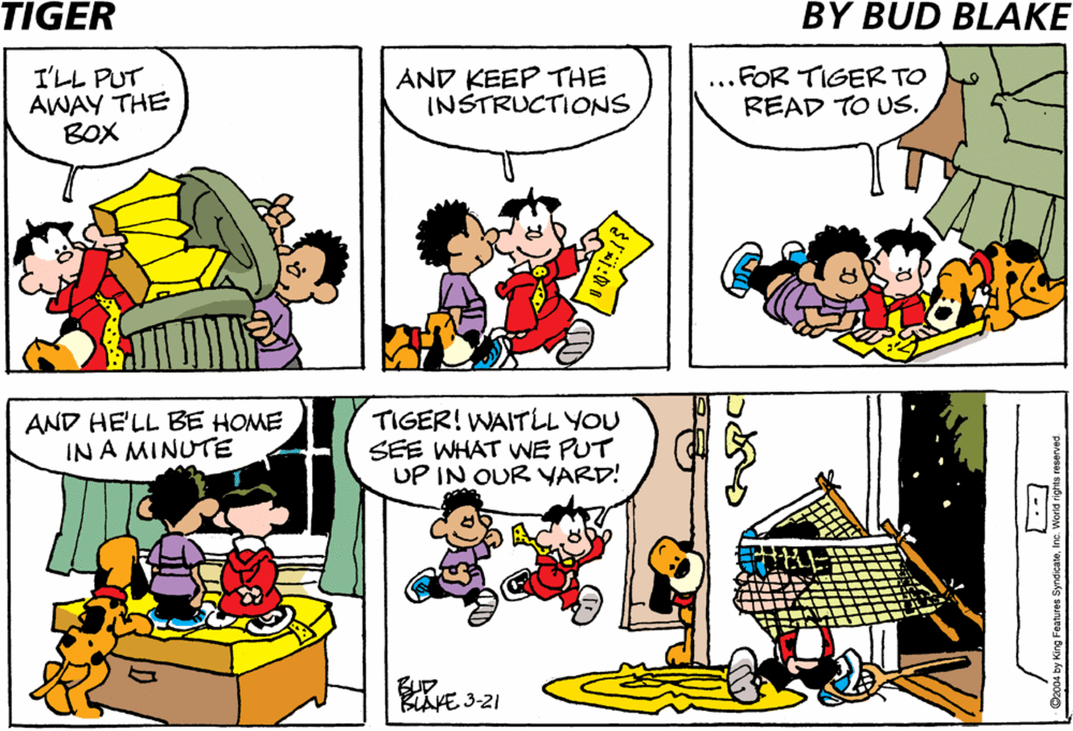 Tiger Comic Strip 2004-03-21 | Comics Kingdom