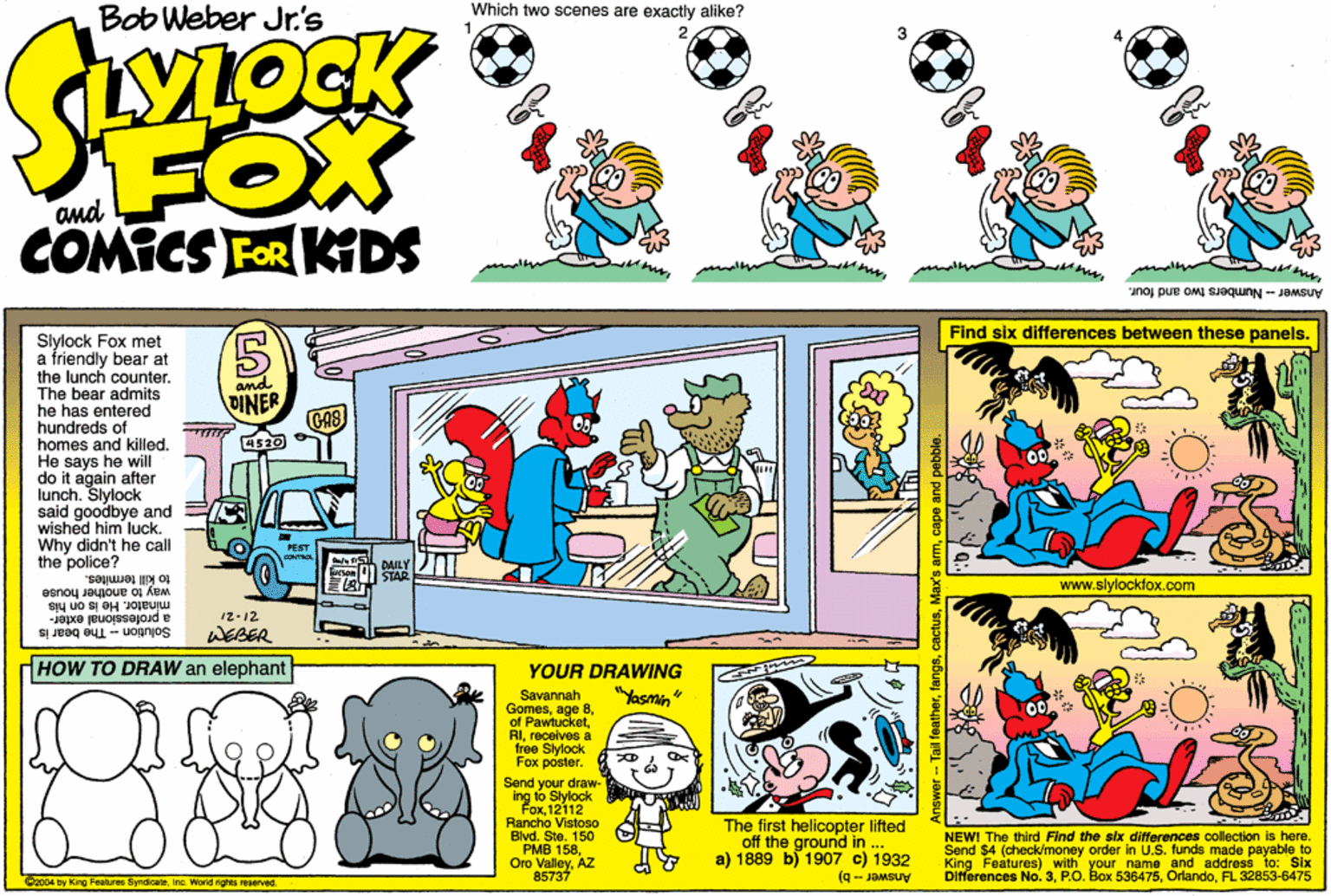 Slylock Fox Comic Strip 2004-12-12 | Comics Kingdom