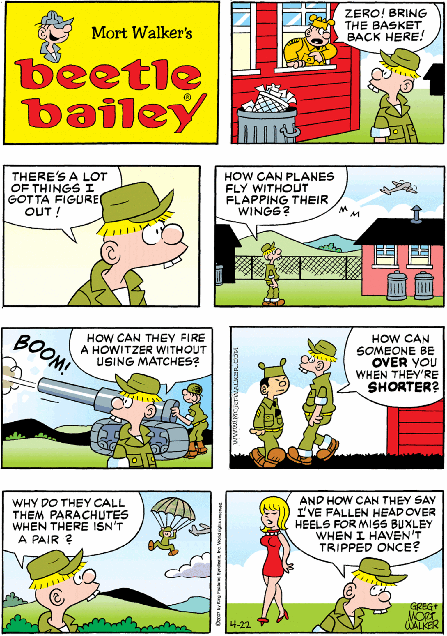 Beetle Bailey Comic Strip 2007-04-22 | Comics Kingdom