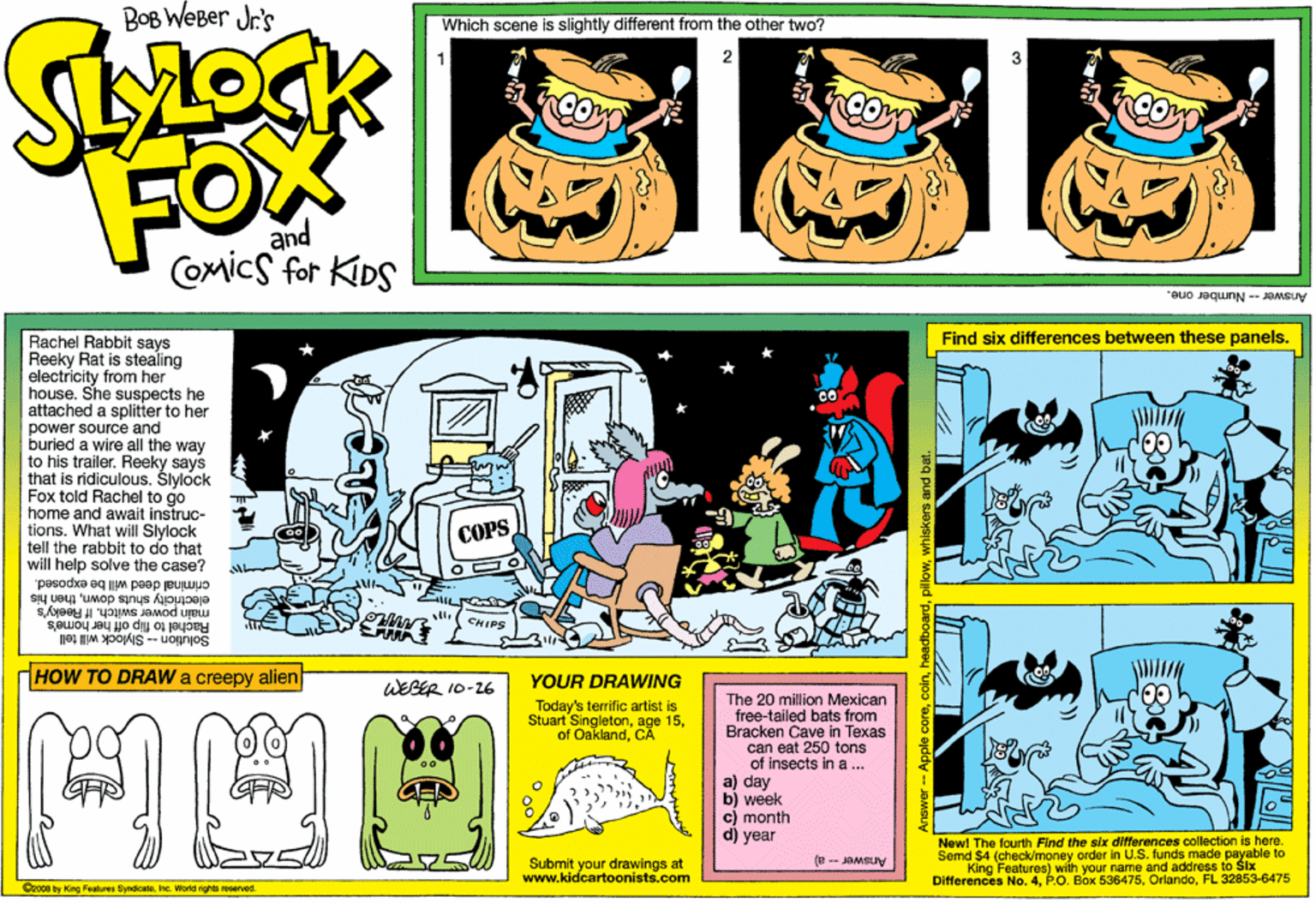 Slylock Fox Comic Strip 2008-10-26 | Comics Kingdom