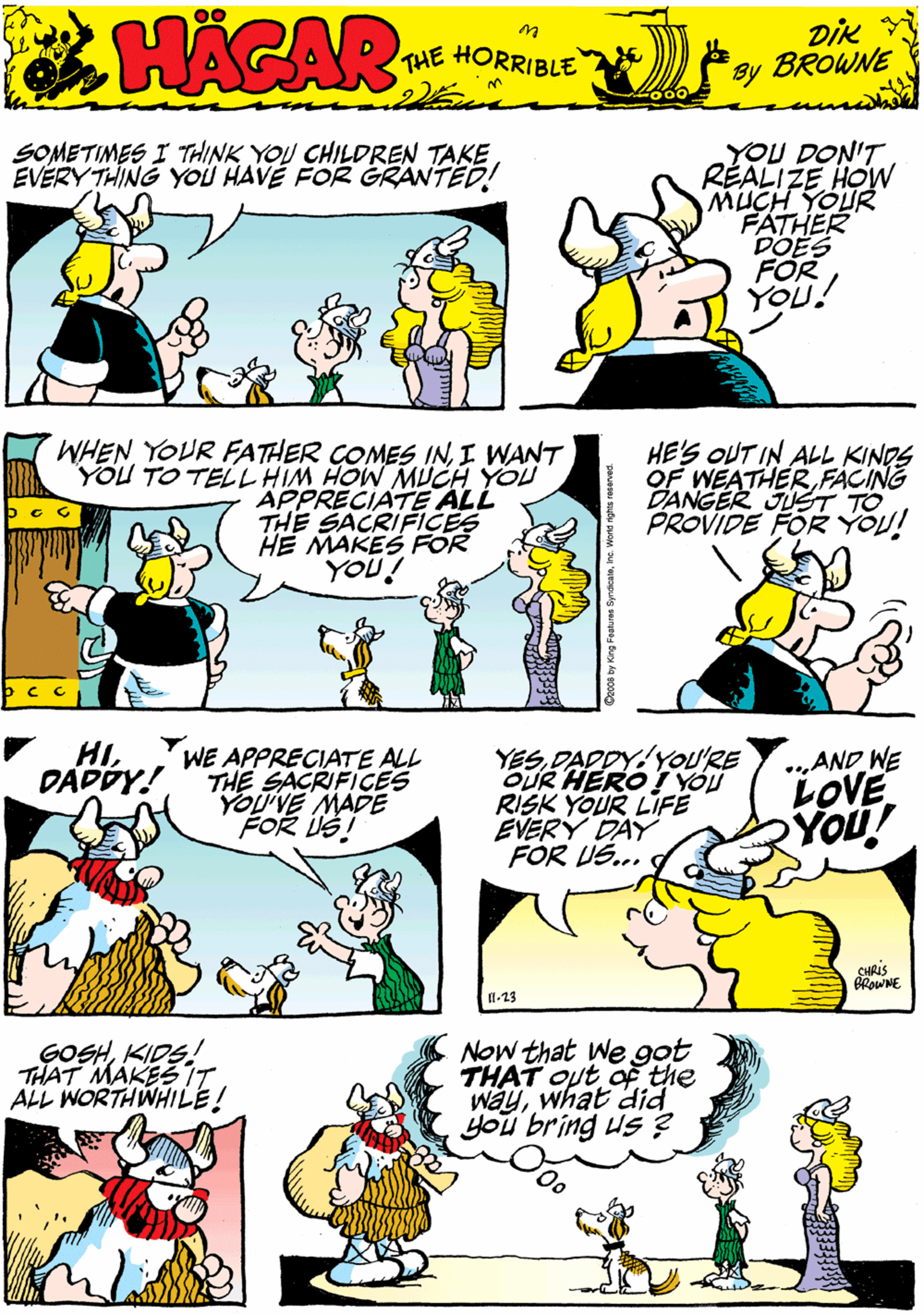 Hagar The Horrible Comic Strip 2008-11-23 | Comics Kingdom