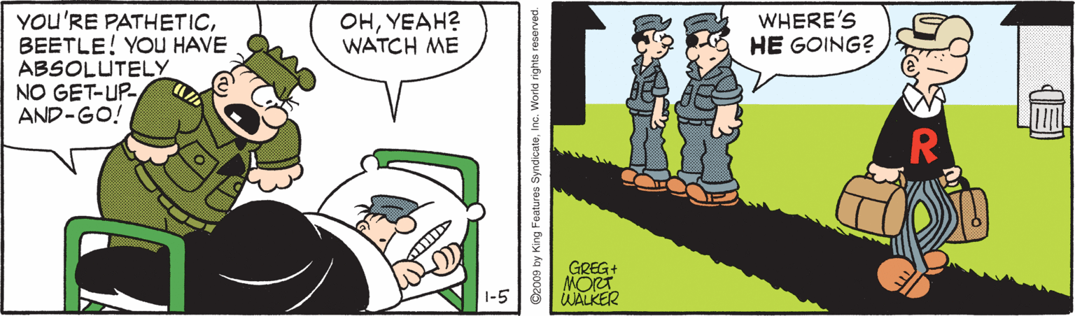 Beetle Bailey Comic Strip 2009-01-05 | Comics Kingdom