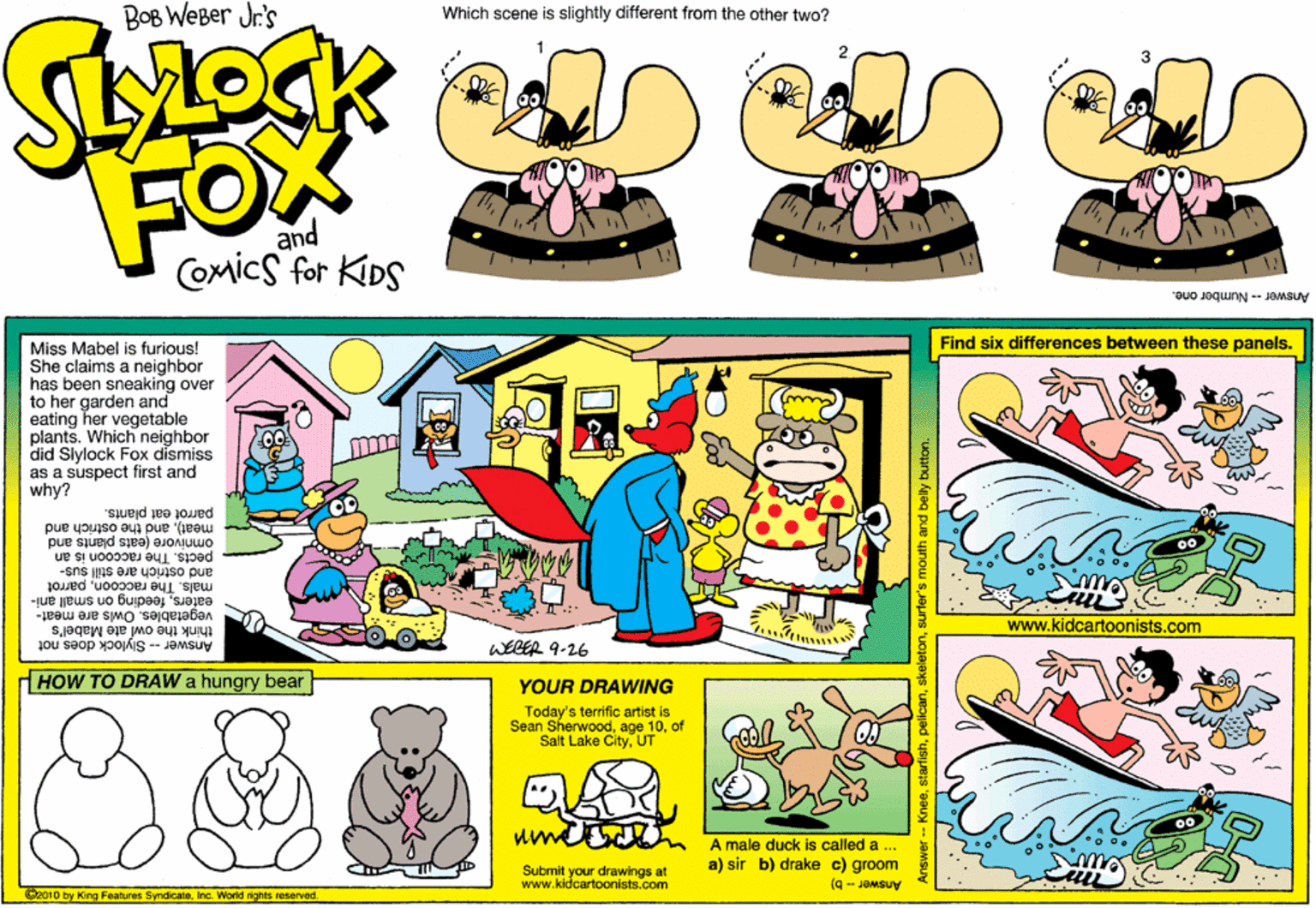 Slylock Fox Comic Strip 2010-09-26 | Comics Kingdom
