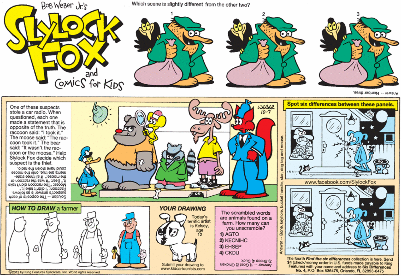 Slylock Fox Comic Strip 2012-10-07 | Comics Kingdom
