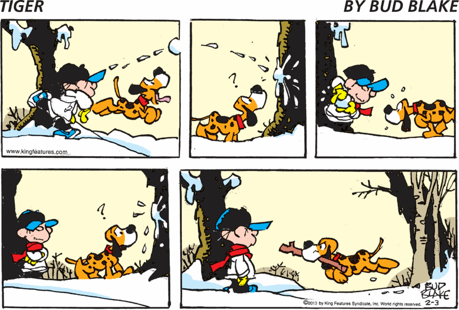 Tiger Comic Strip 2013-02-03 | Comics Kingdom