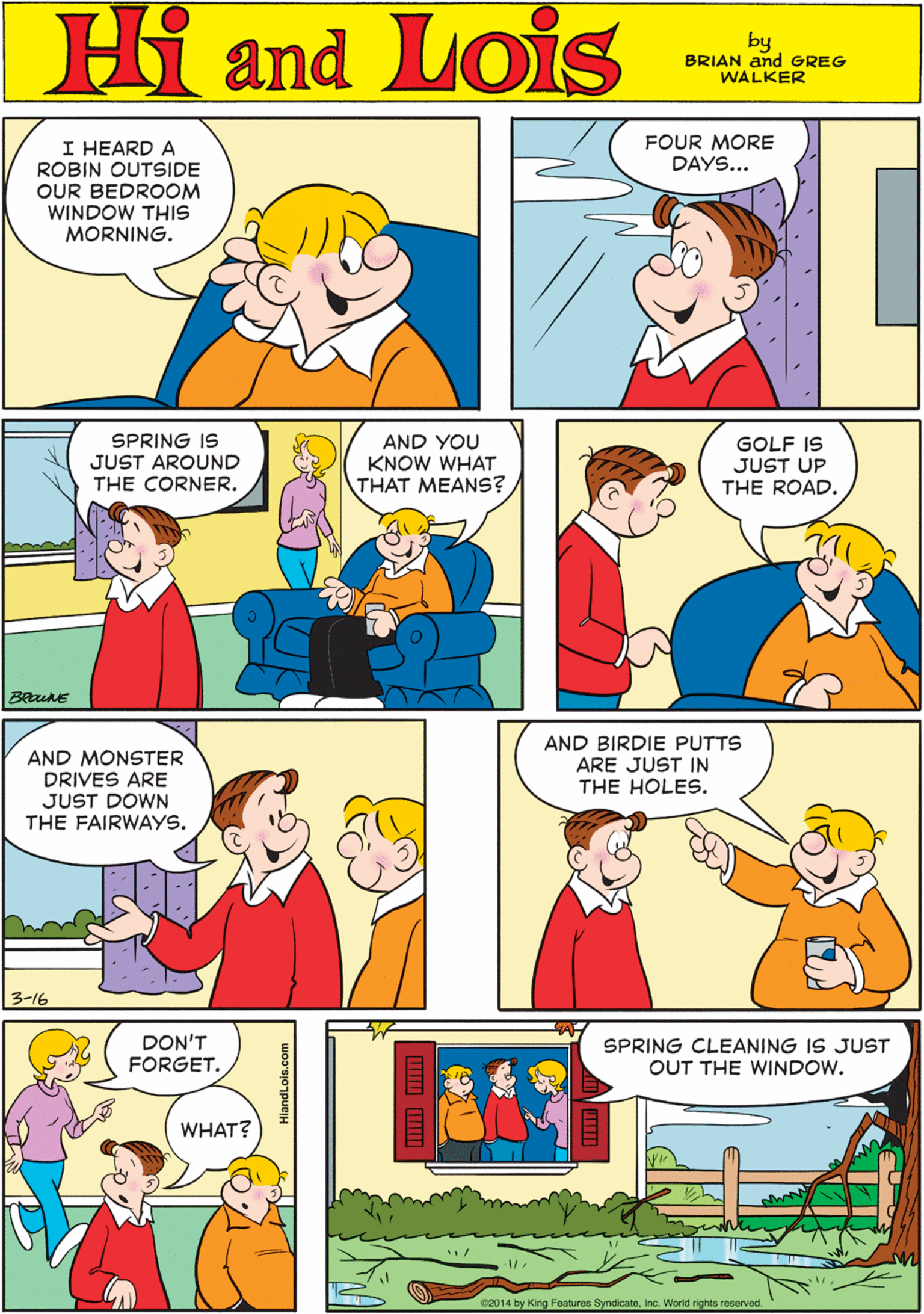 Hi and Lois Comic Strip 2014-03-16 | Comics Kingdom