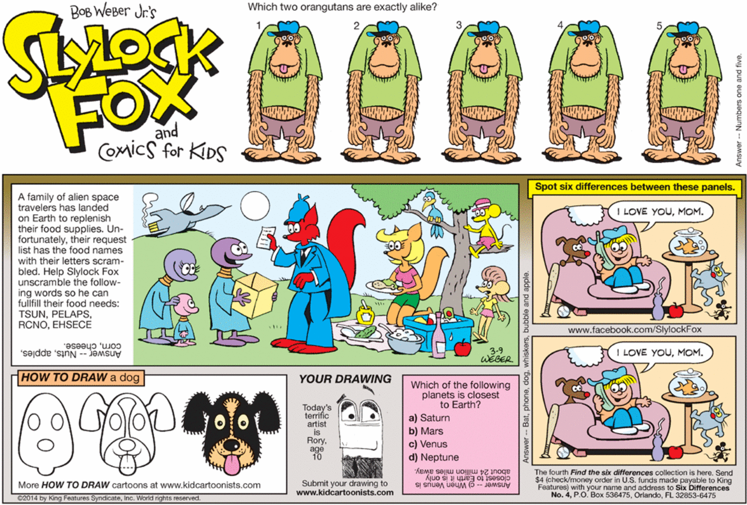 Slylock Fox Comic Strip 2014-03-09 | Comics Kingdom