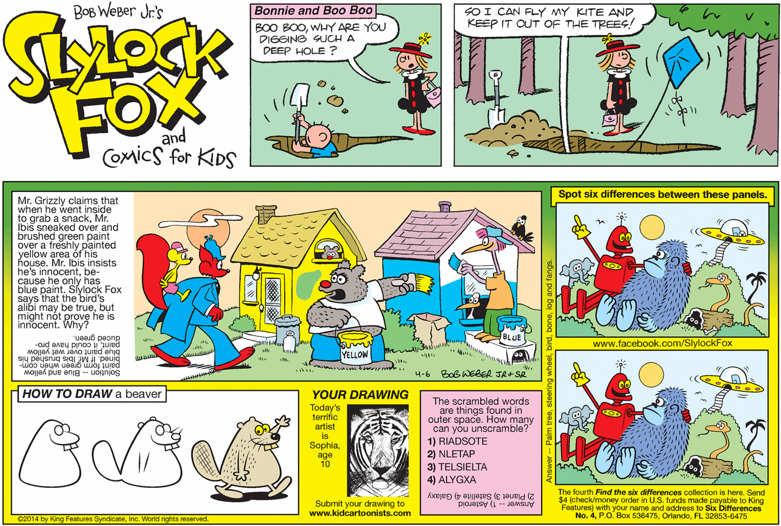 Slylock Fox Comic Strip 2014-04-06 | Comics Kingdom