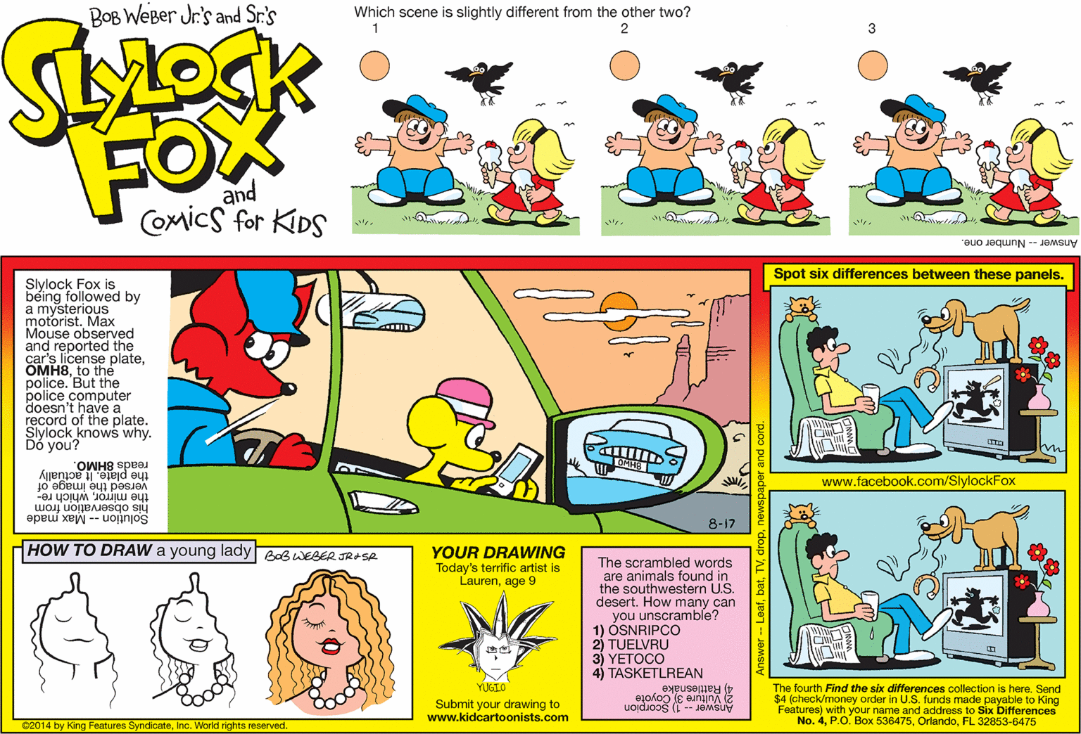 Slylock Fox Comic Strip 2014-08-17 | Comics Kingdom