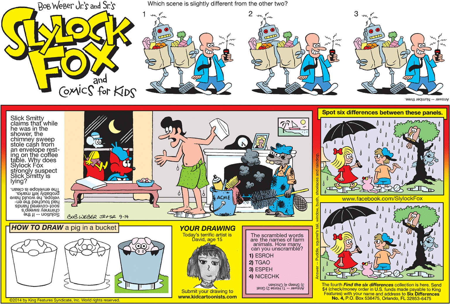 Slylock Fox Comic Strip 2014-09-14 | Comics Kingdom