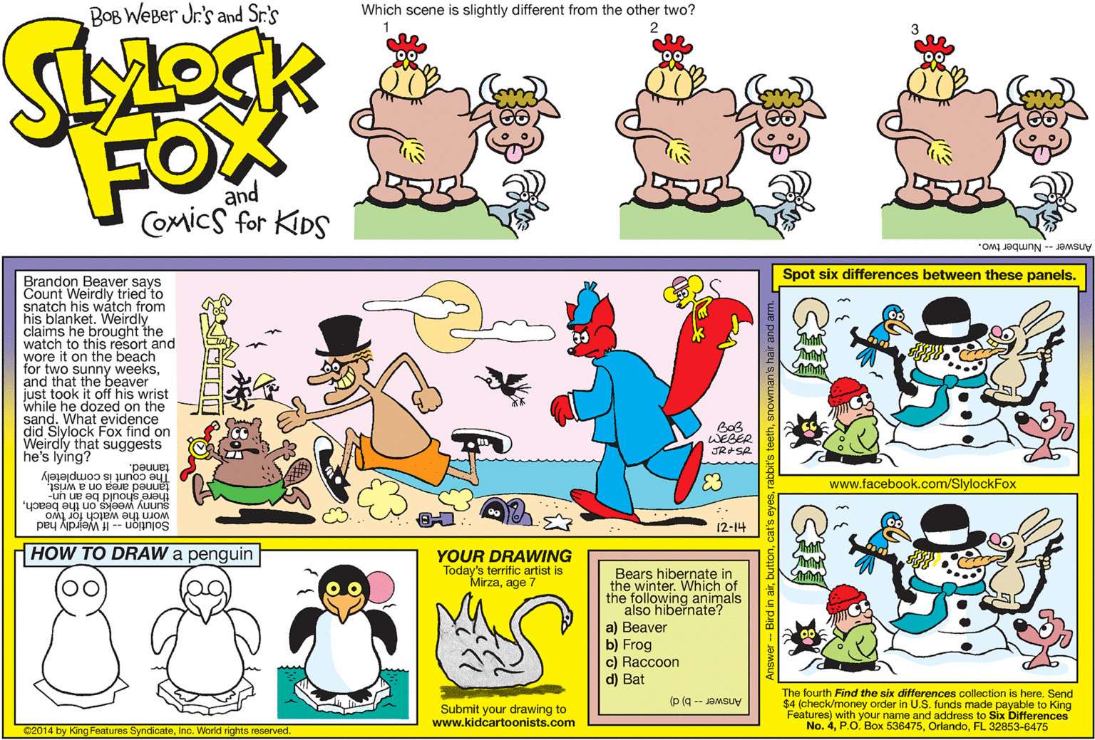 Slylock Fox Comic Strip 2014-12-14 | Comics Kingdom