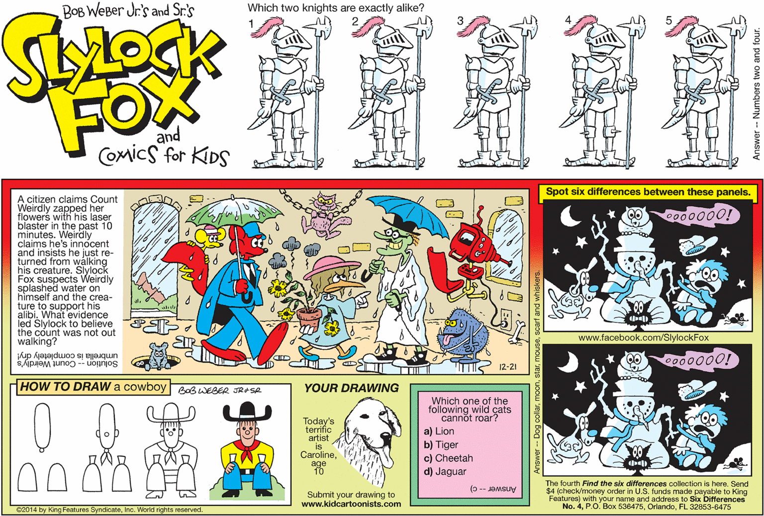 Slylock Fox Comic Strip 2014-12-21 | Comics Kingdom