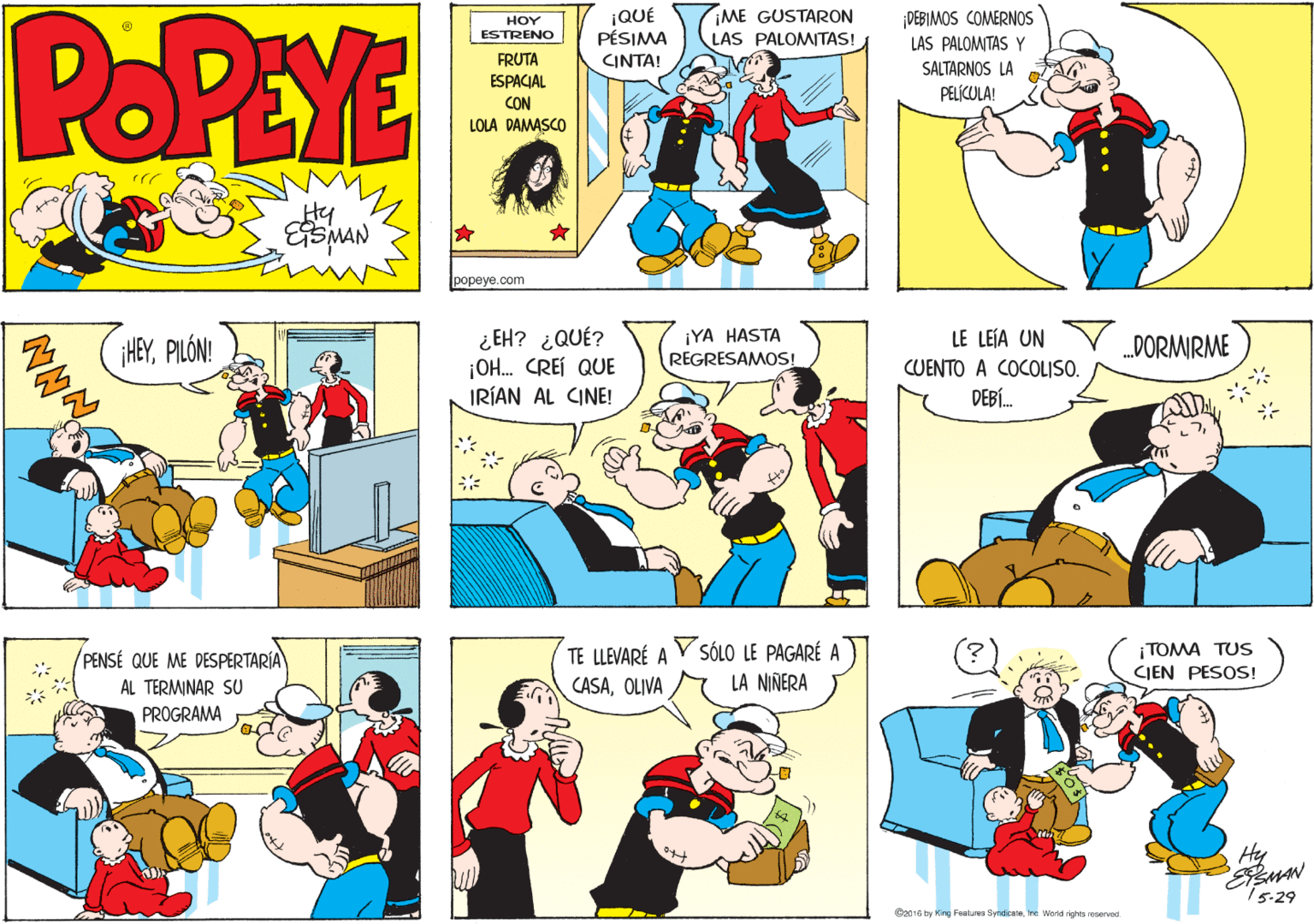 Popeye Comic Strip 2016-05-29 | Comics Kingdom