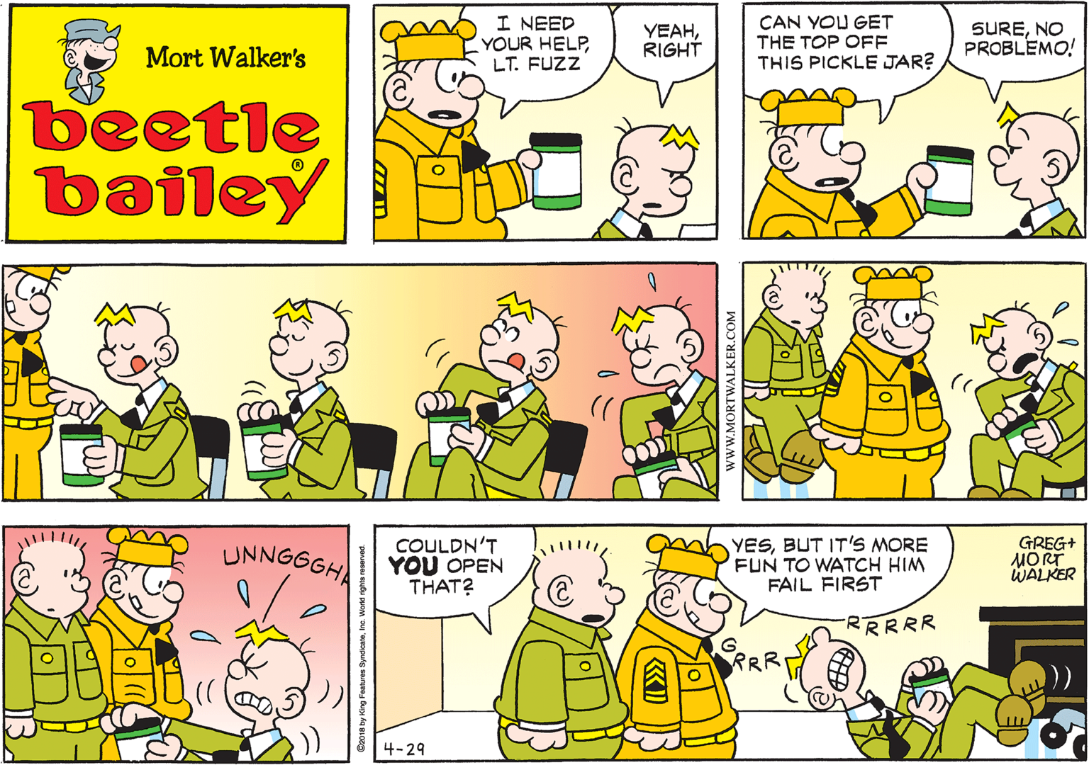 Beetle Bailey Comic Strip 2018-04-29 | Comics Kingdom