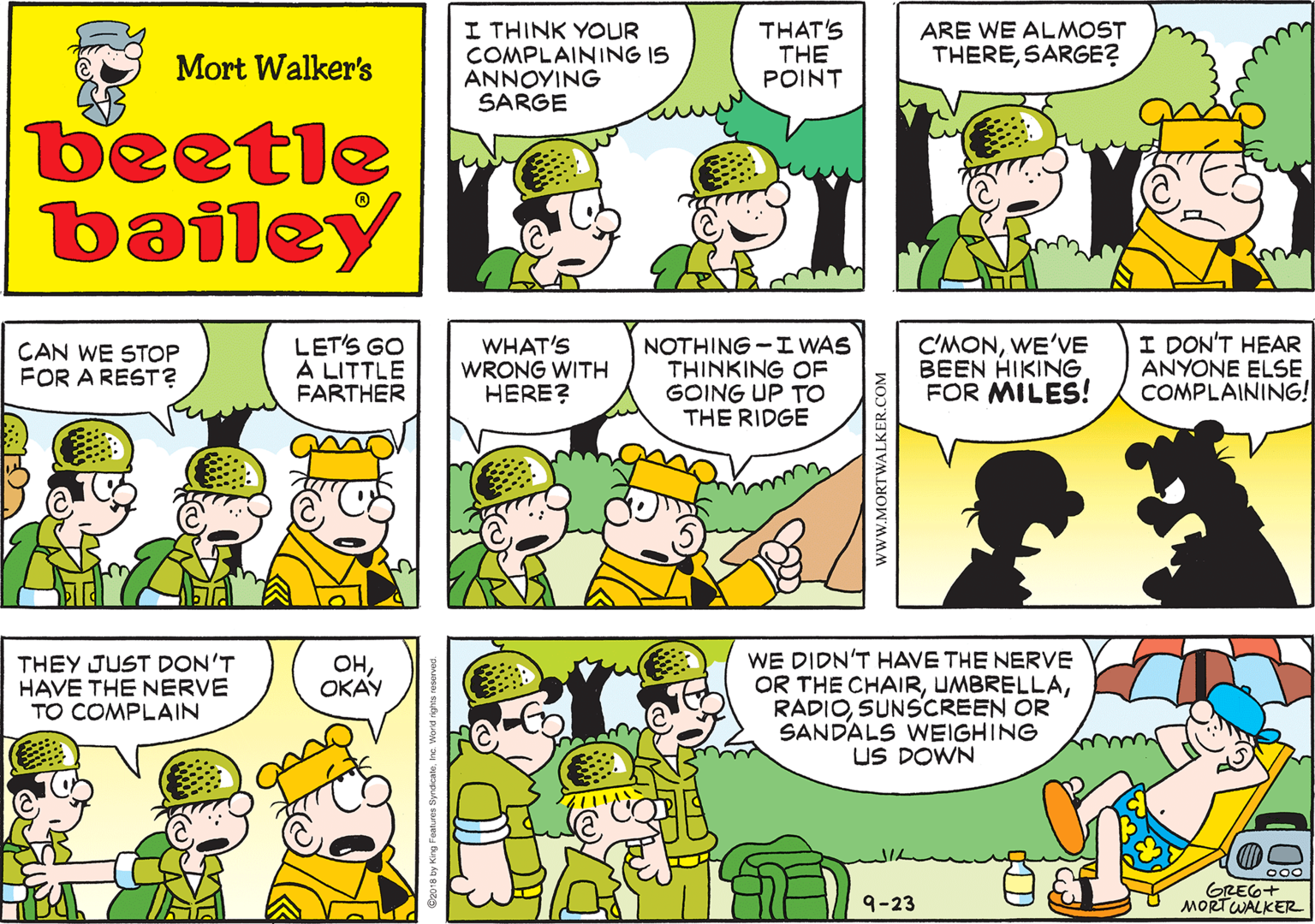 Beetle Bailey Comic Strip 2018-09-23 | Comics Kingdom