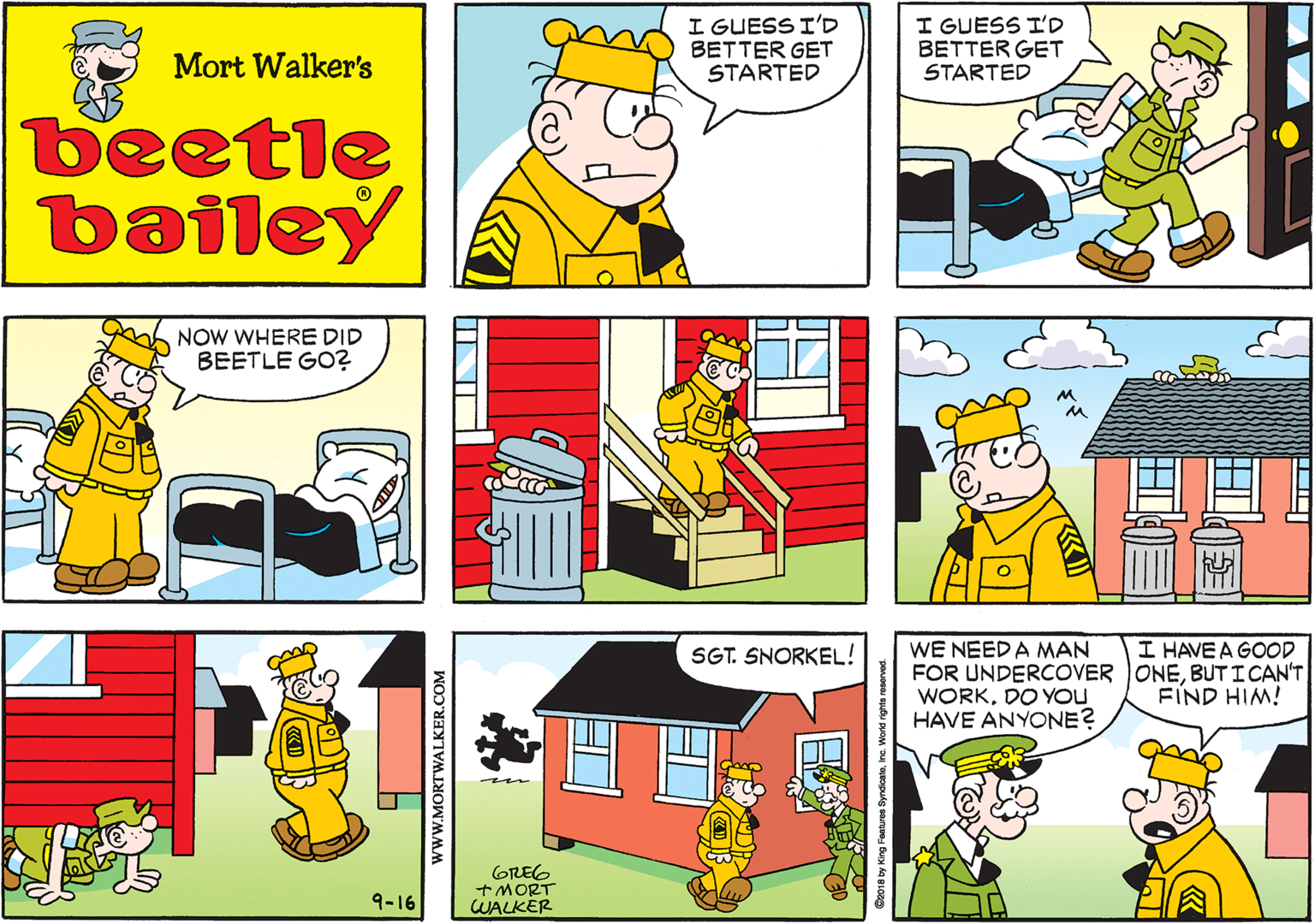 Beetle Bailey Comic Strip 2018-09-16 | Comics Kingdom