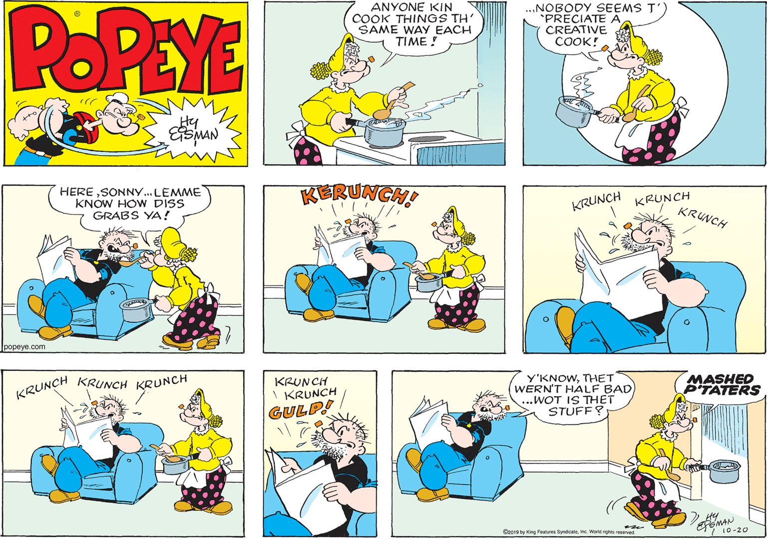 Popeye Comic Strip 2019-10-20 | Comics Kingdom