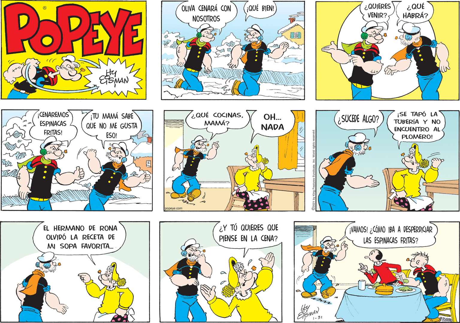 Popeye Comic Strip 2021-01-31 | Comics Kingdom