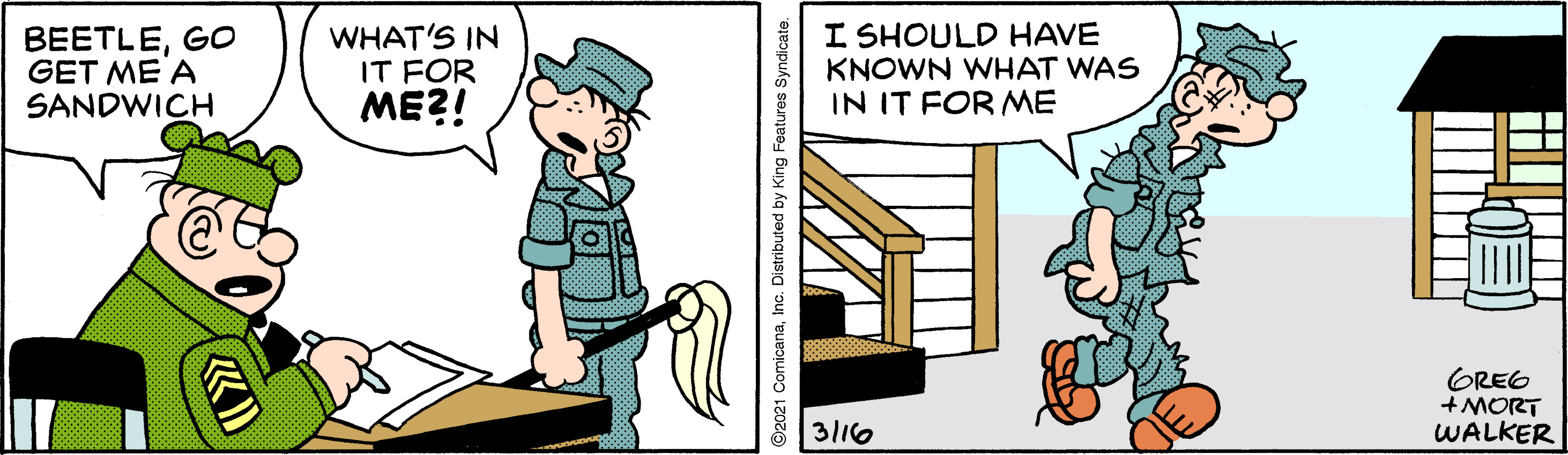Beetle Bailey Comic Strip 2021-03-16 | Comics Kingdom